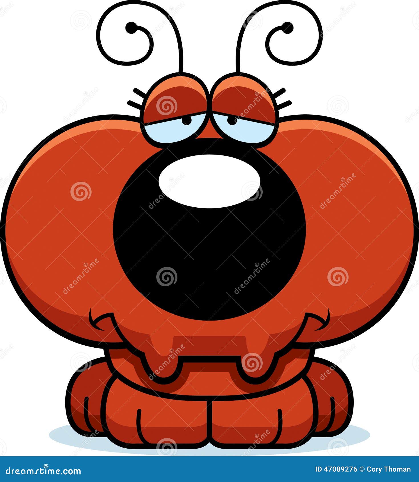 Cartoon Sad Ant stock vector. Illustration of small, fire - 47089276