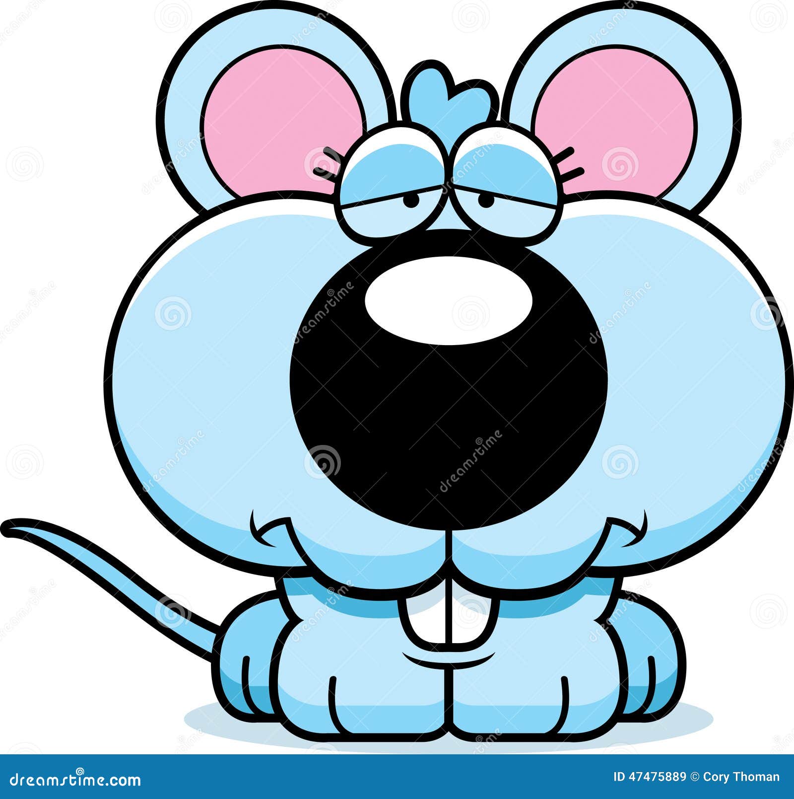 Cartoon Sad Baby Mouse stock vector. Illustration of frowning - 47475889