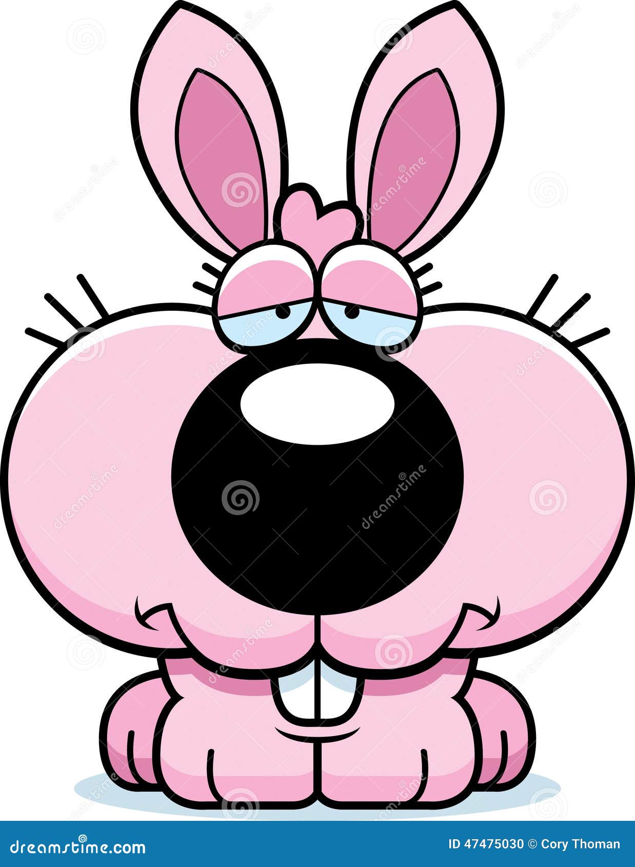 Cartoon Sad Bunny Rabbit stock vector. Illustration of bunny - 47475030
