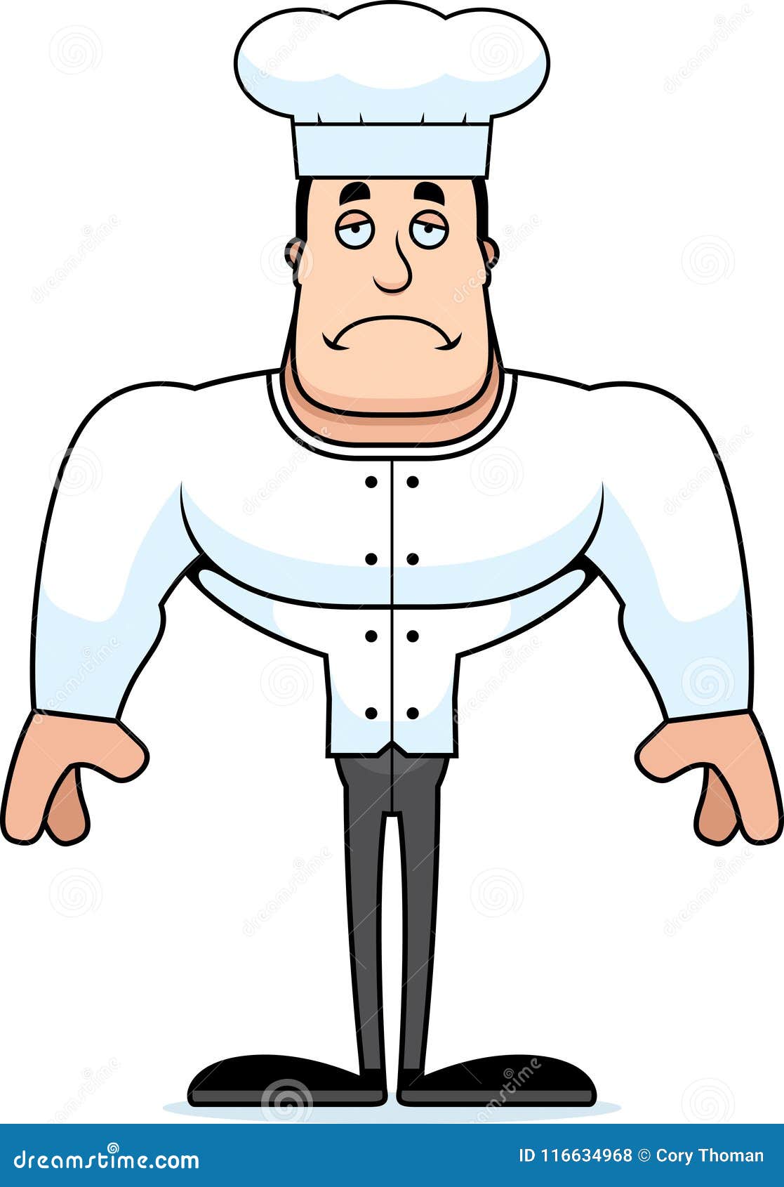 Cartoon Sad Chef stock vector. Illustration of cook - 116634968