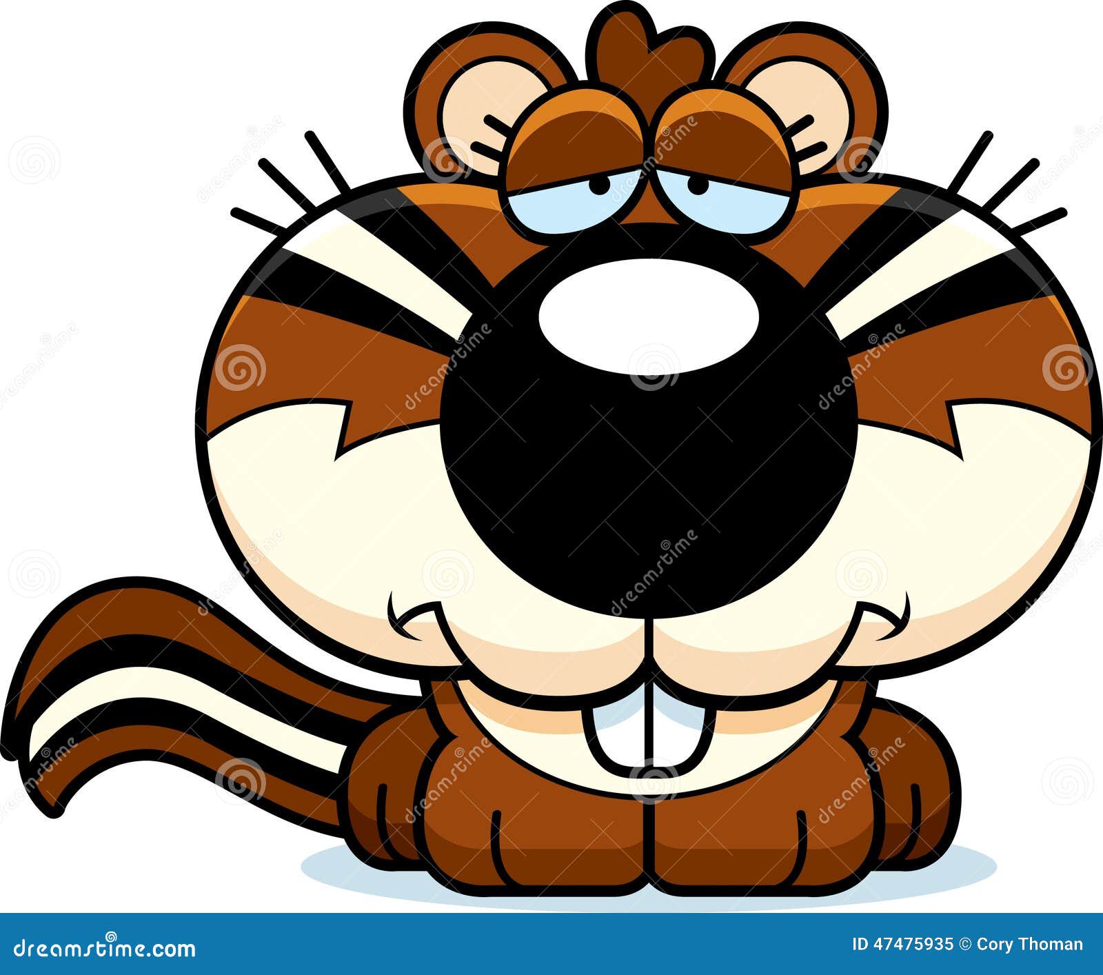 Cartoon Sad Chipmunk stock vector. Illustration of rodent - 47475935