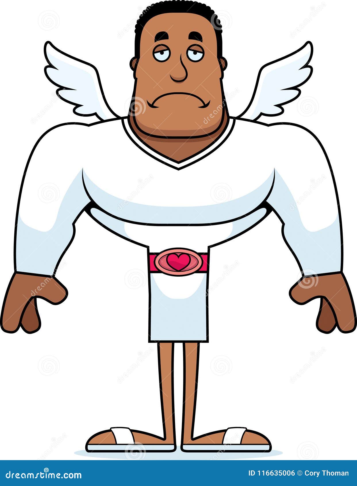 Cartoon Sad Cupid stock vector. Illustration of cupid - 116635006