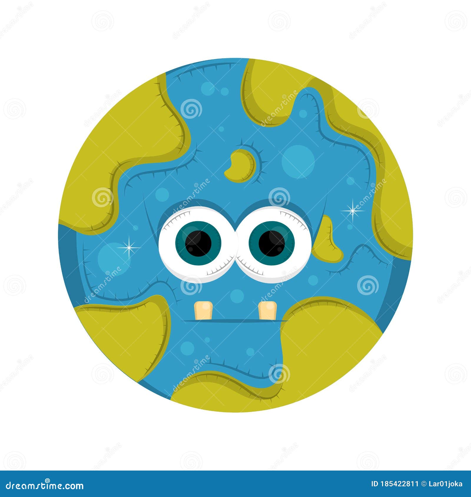 Cartoon of a Sad Earth Planet Stock Vector - Illustration of vector ...