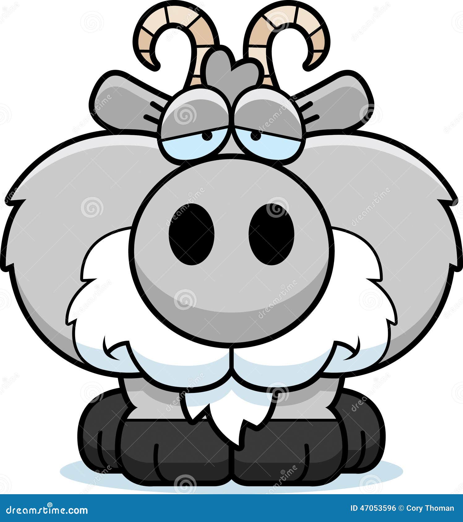 Cartoon Sad Goat stock vector. Illustration of clipart - 47053596