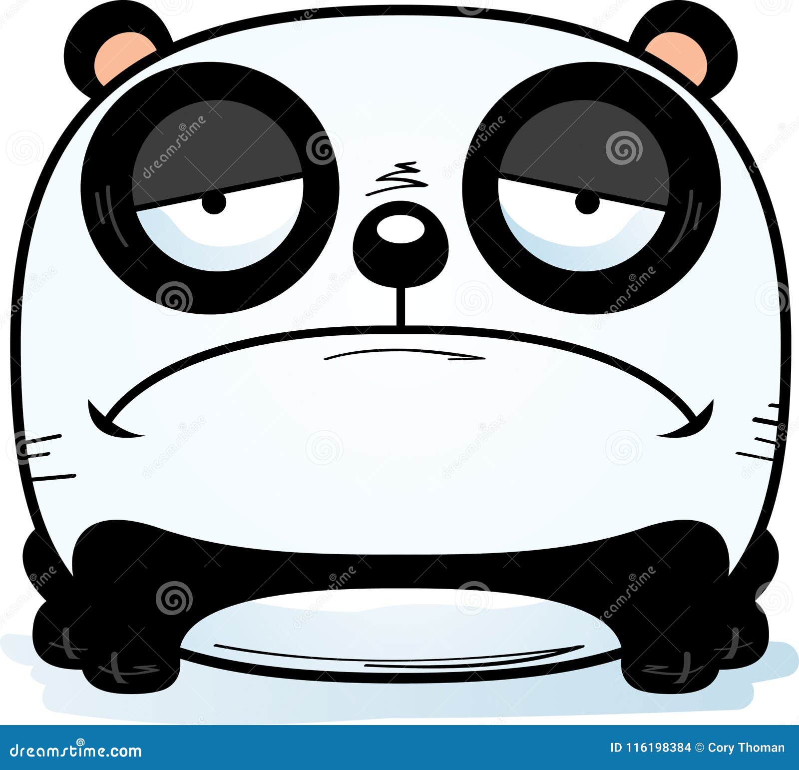 Cartoon Sad Panda Cub stock vector. Illustration of young - 116198384