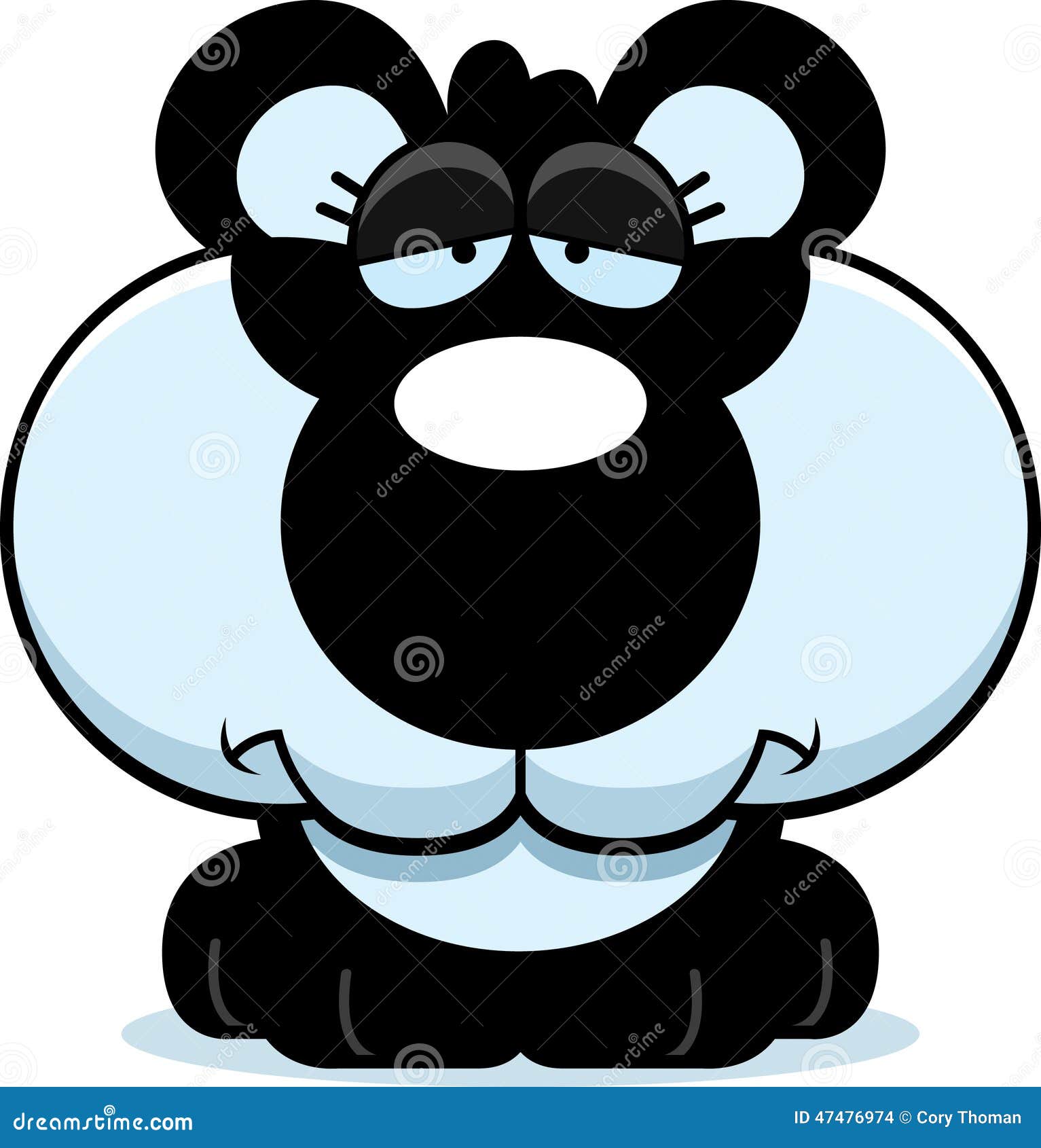 Cartoon Sad Panda Cub stock vector. Illustration of panda - 47476974