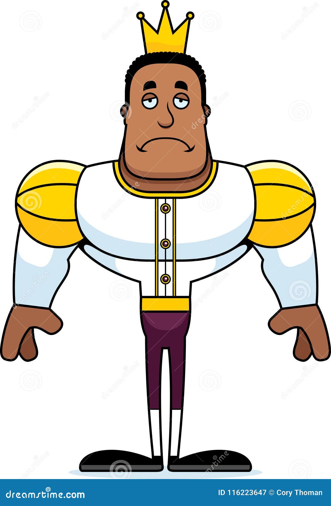 Cartoon Sad Prince stock vector. Illustration of clipart - 116223647