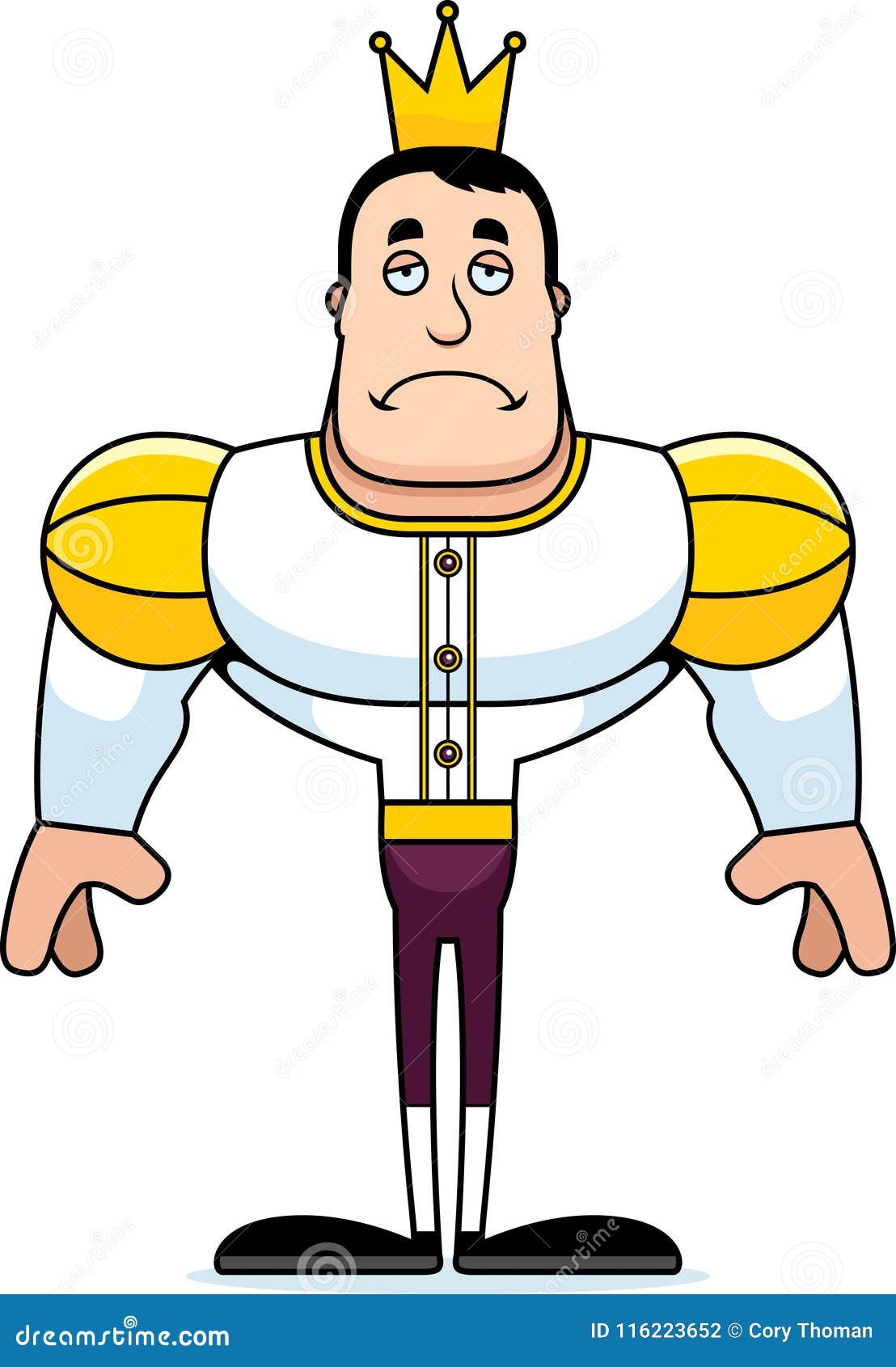 Cartoon Sad Prince stock vector. Illustration of vector - 116223652