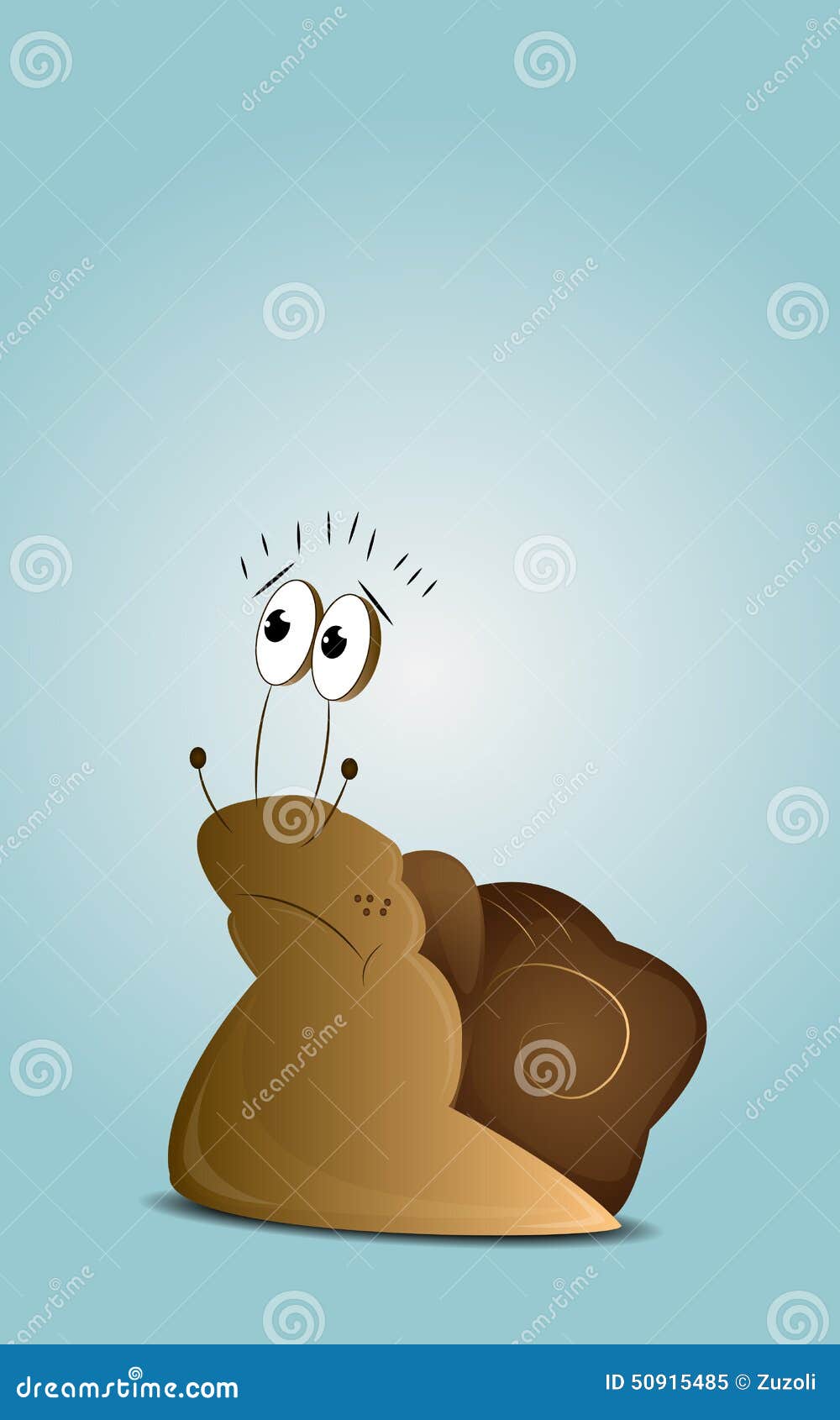Sad Crying Snail, Vector Sticker | CartoonDealer.com #219696902