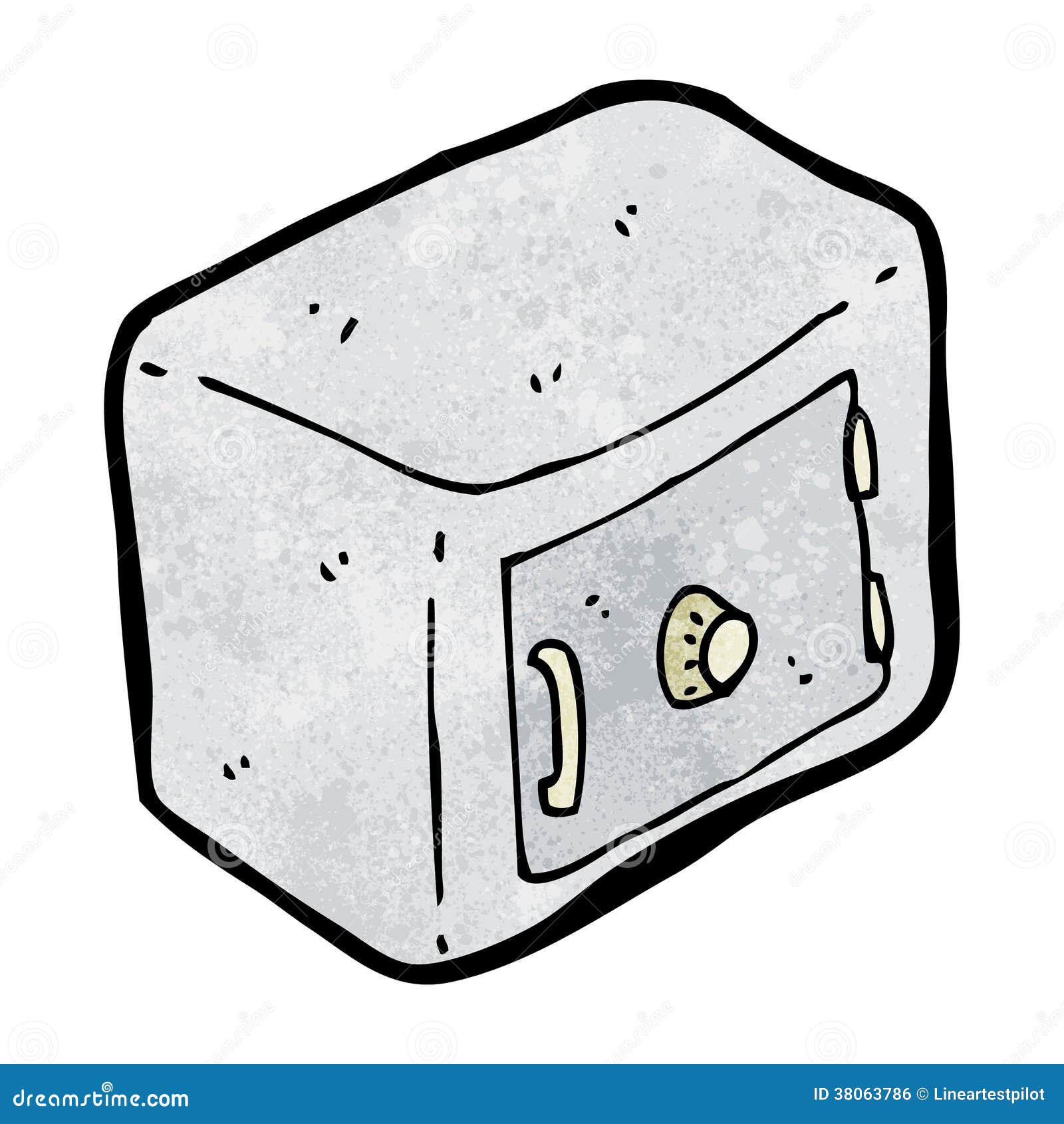 Cartoon safe stock vector. Illustration of sketch, cheerful - 38063786