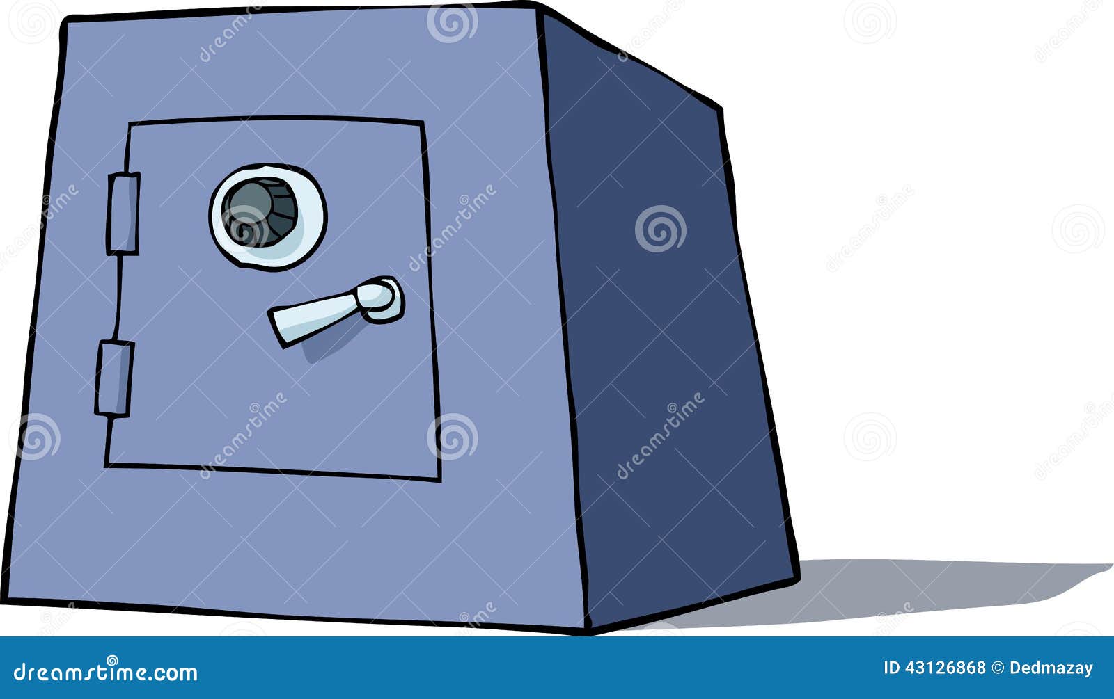 Cartoon safe stock vector. Illustration of steel, metal - 43126868