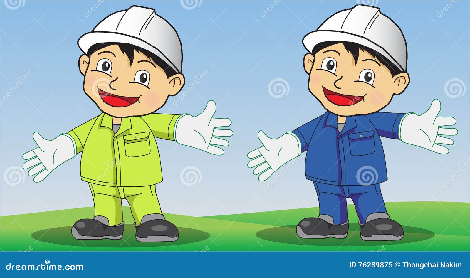 Cartoon safety stock illustration. Illustration of presentation - 76289875