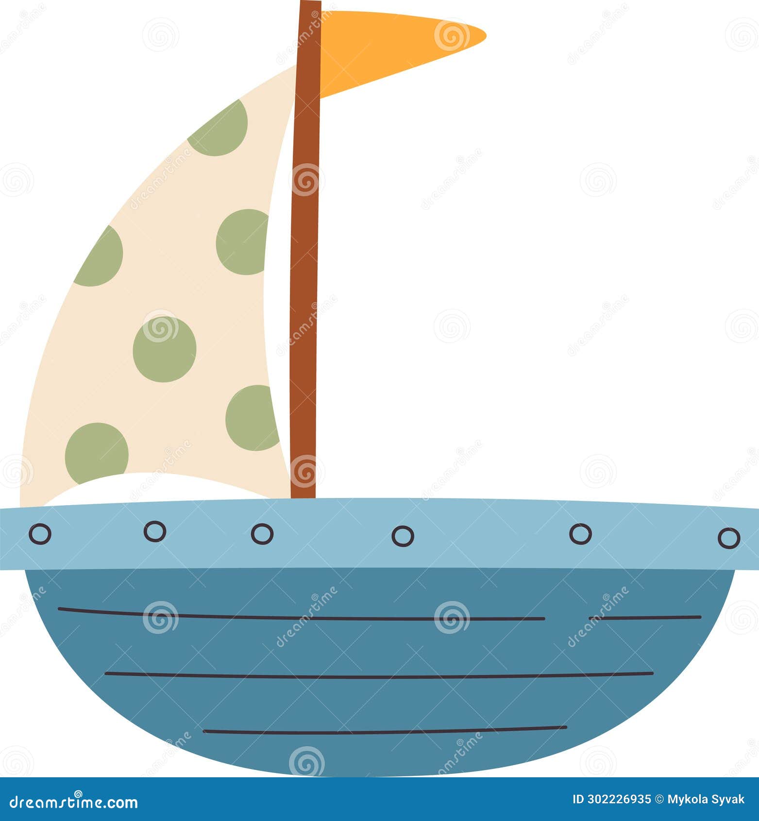 Cartoon Sailing Ship stock vector. Illustration of ship - 302226935