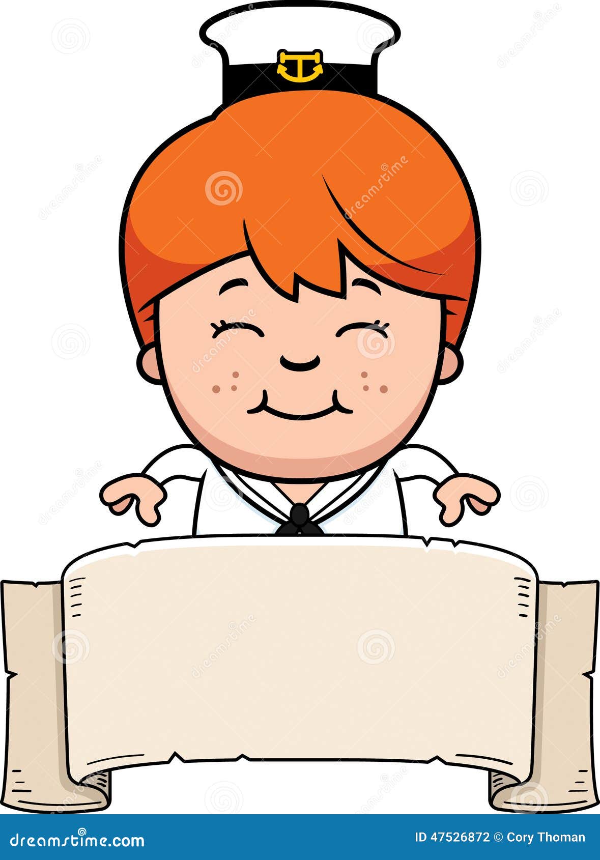 Cartoon Sailor Banner stock vector. Illustration of clip - 47526872