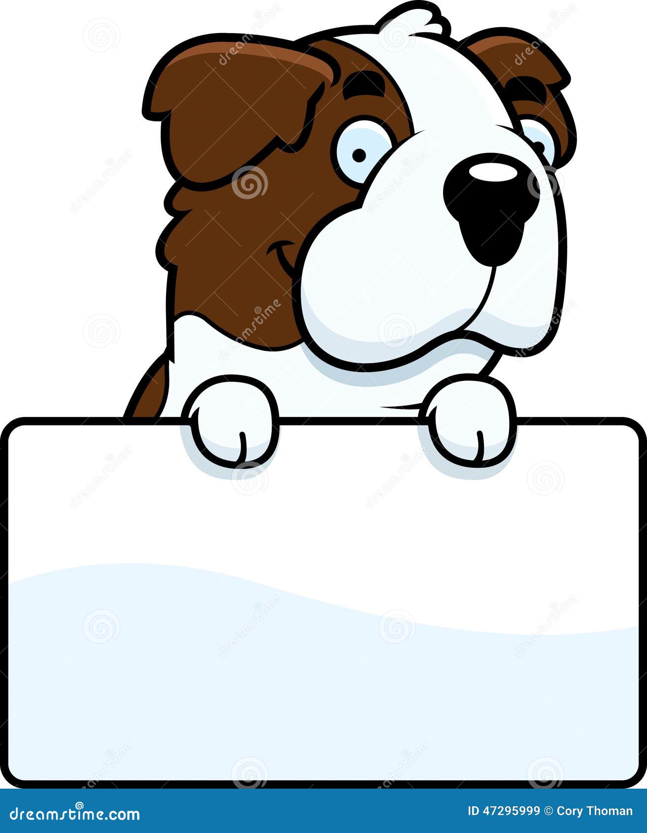 Cartoon Saint Bernard Sign stock vector. Illustration of cartoon - 47295999