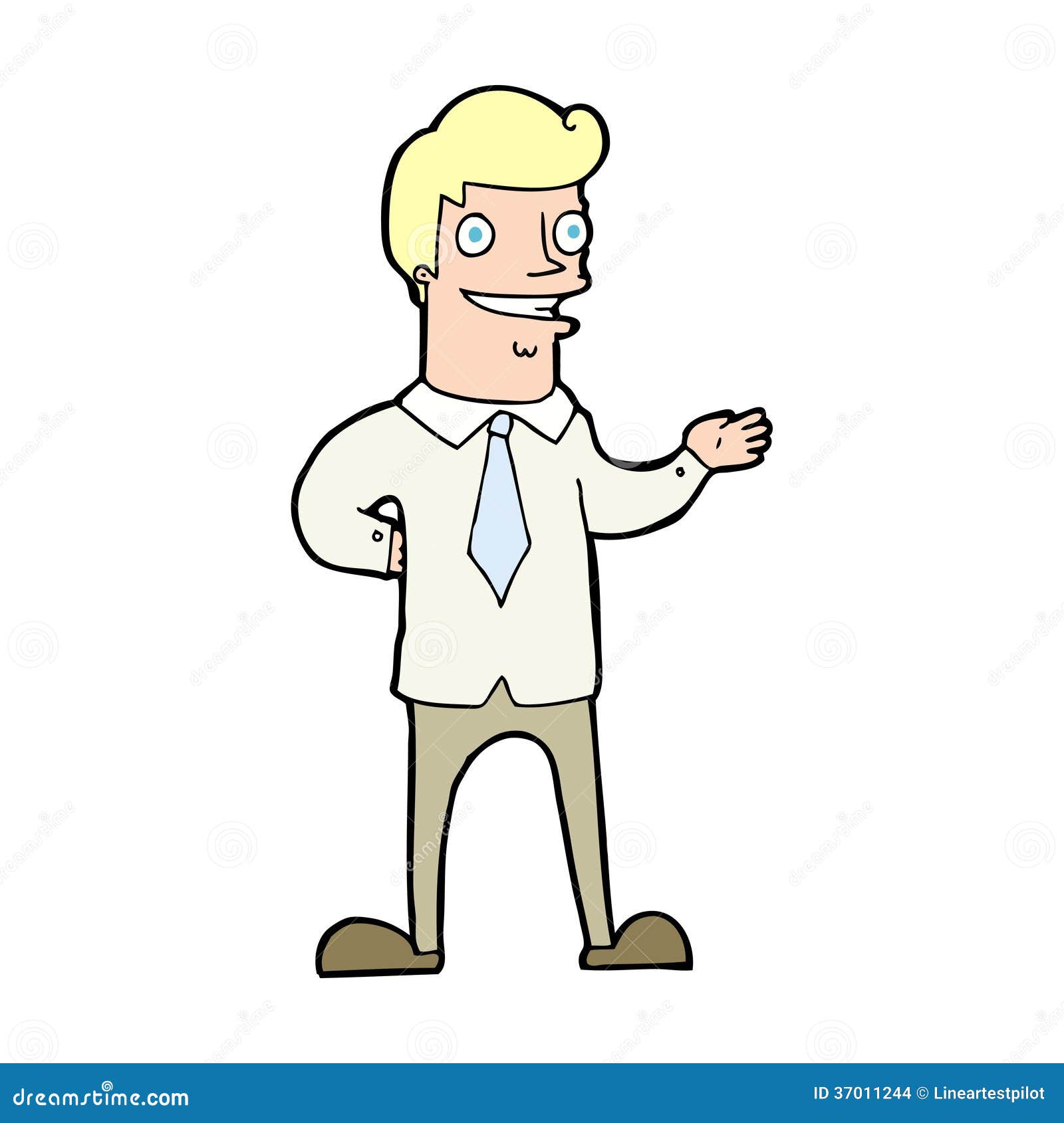 Cartoon salesman stock vector. Illustration of clip, sales - 37011244