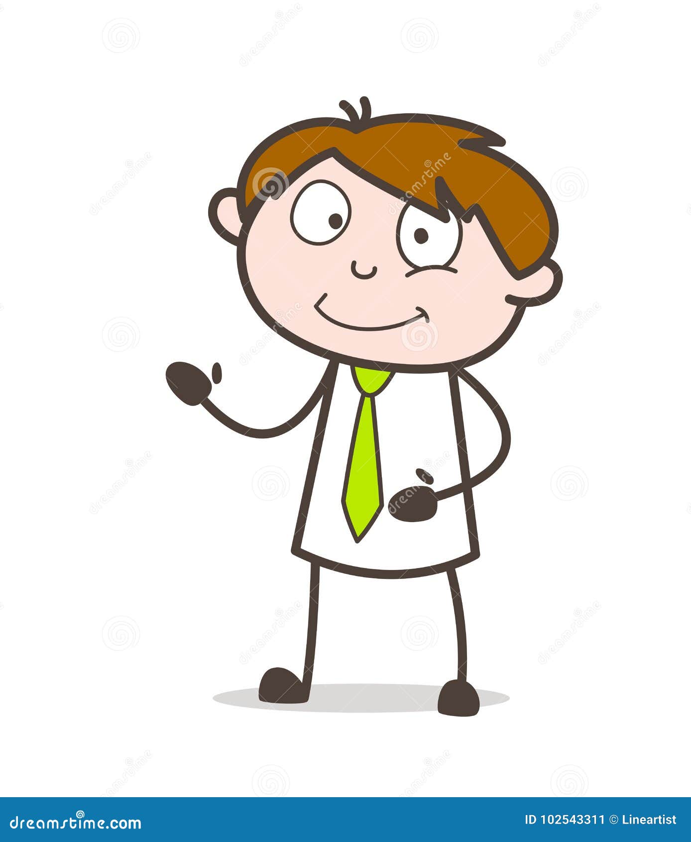 Cartoon Salesman Presentation Expression Vector Stock Illustration ...