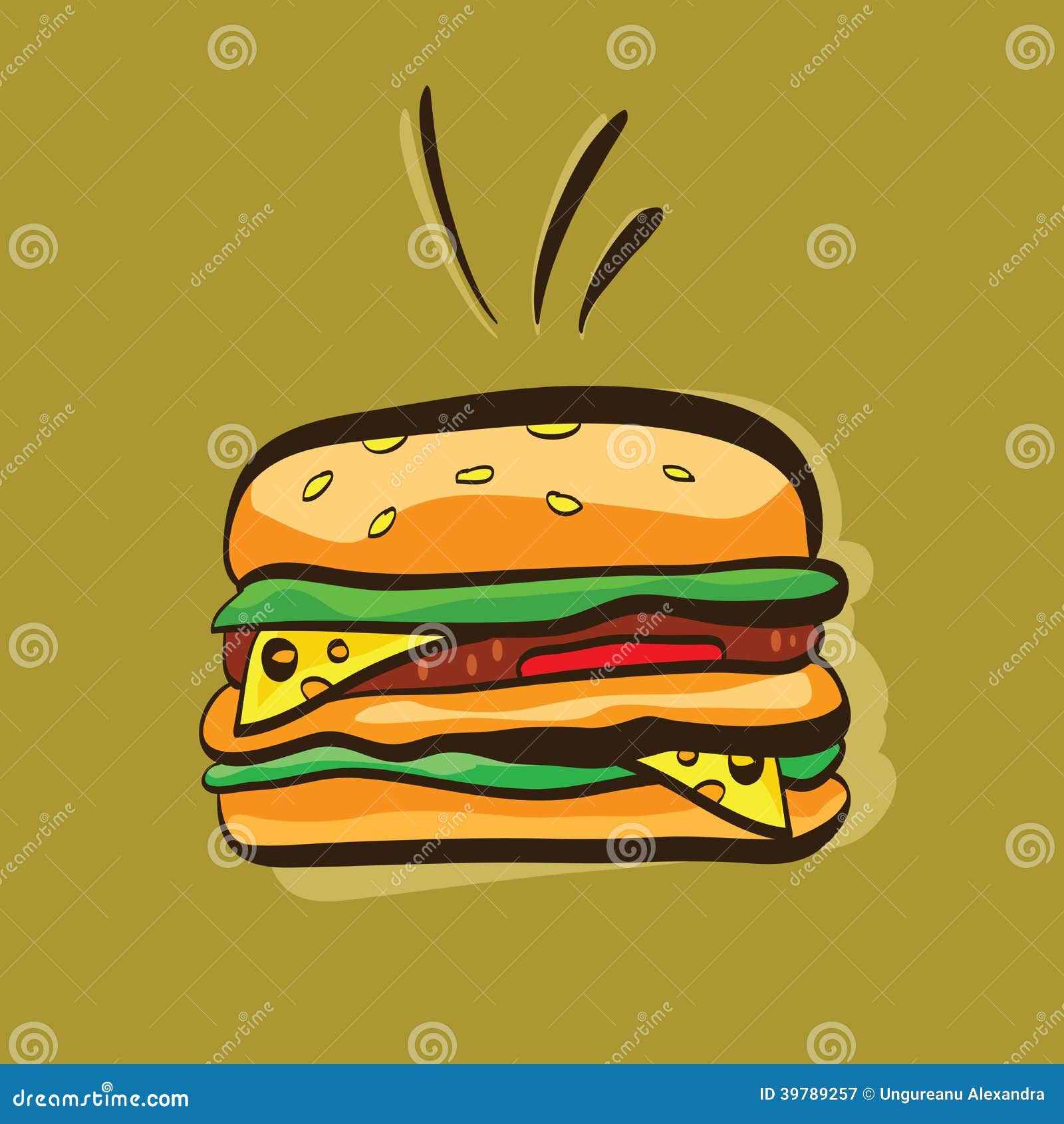 Cartoon Sandwich stock vector. Illustration of food, cheeseburger ...