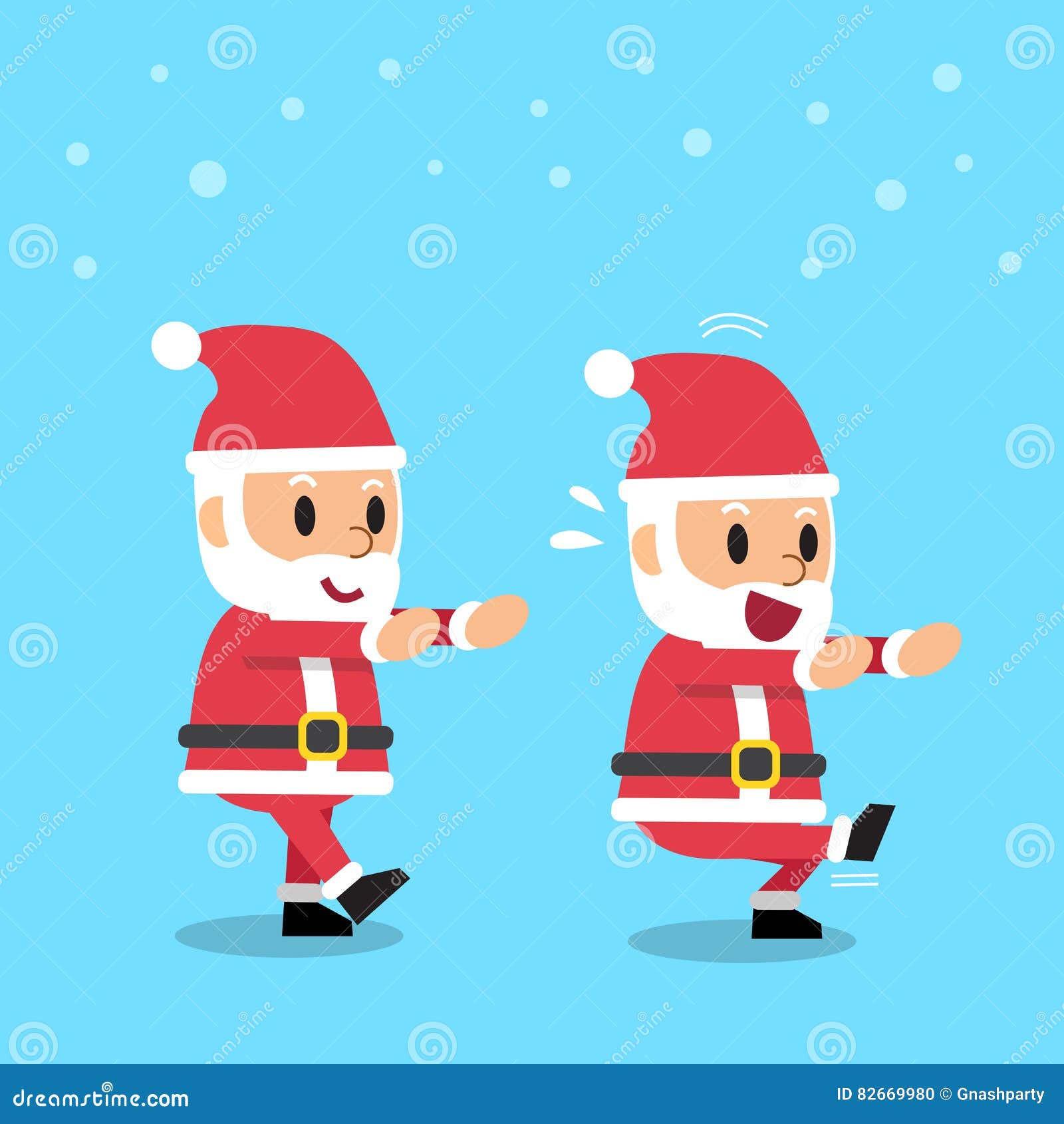 Cartoon Santa Claus Doing Pistol Squats Exercise Step Training Stock ...