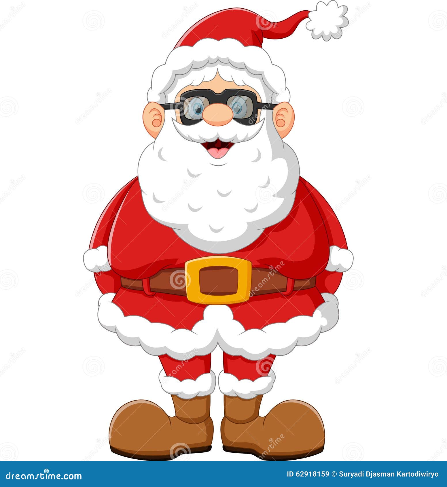 Cartoon santa posing stock vector. Illustration of cartoon - 62918159