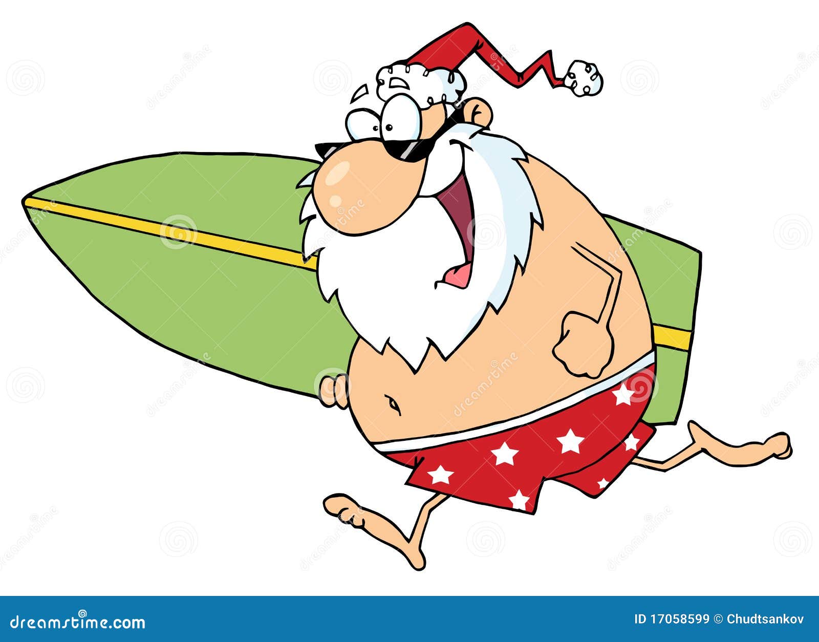 Cartoon Santa Surfer Stock Illustrations – 155 Cartoon Santa Surfer ...