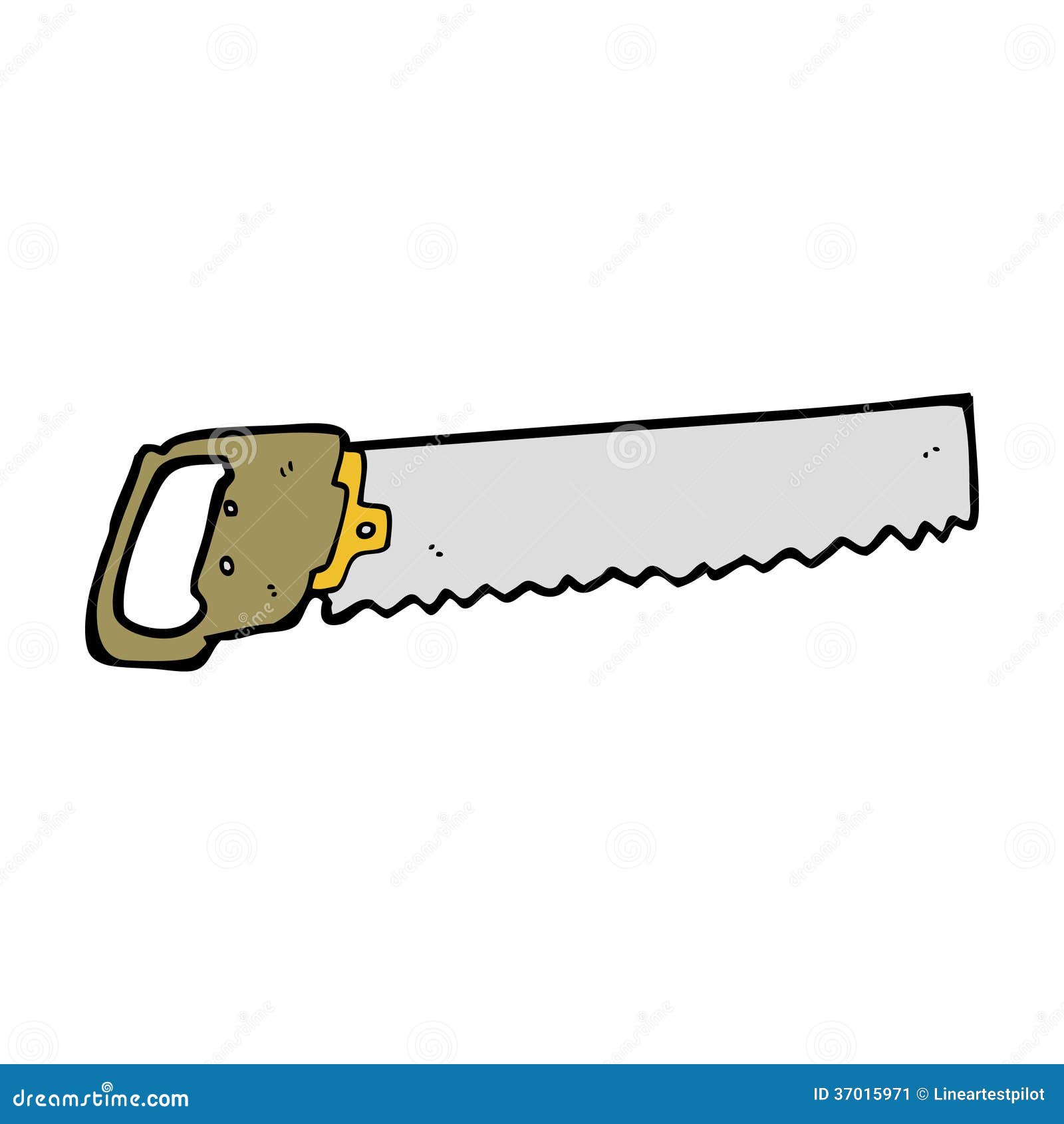 Cartoon saw stock vector. Illustration of design, cheerful - 37015971