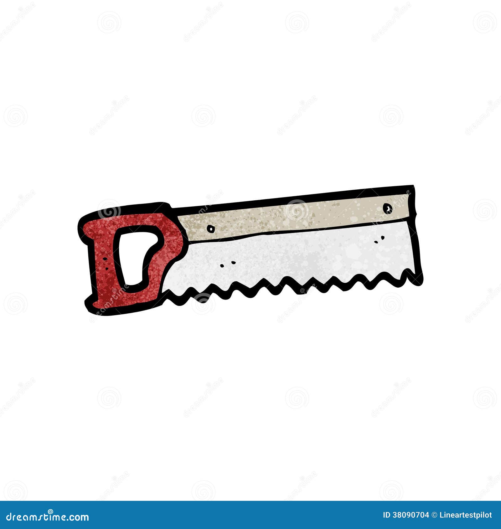 Cartoon saw stock vector. Illustration of doodle, crazy - 38090704