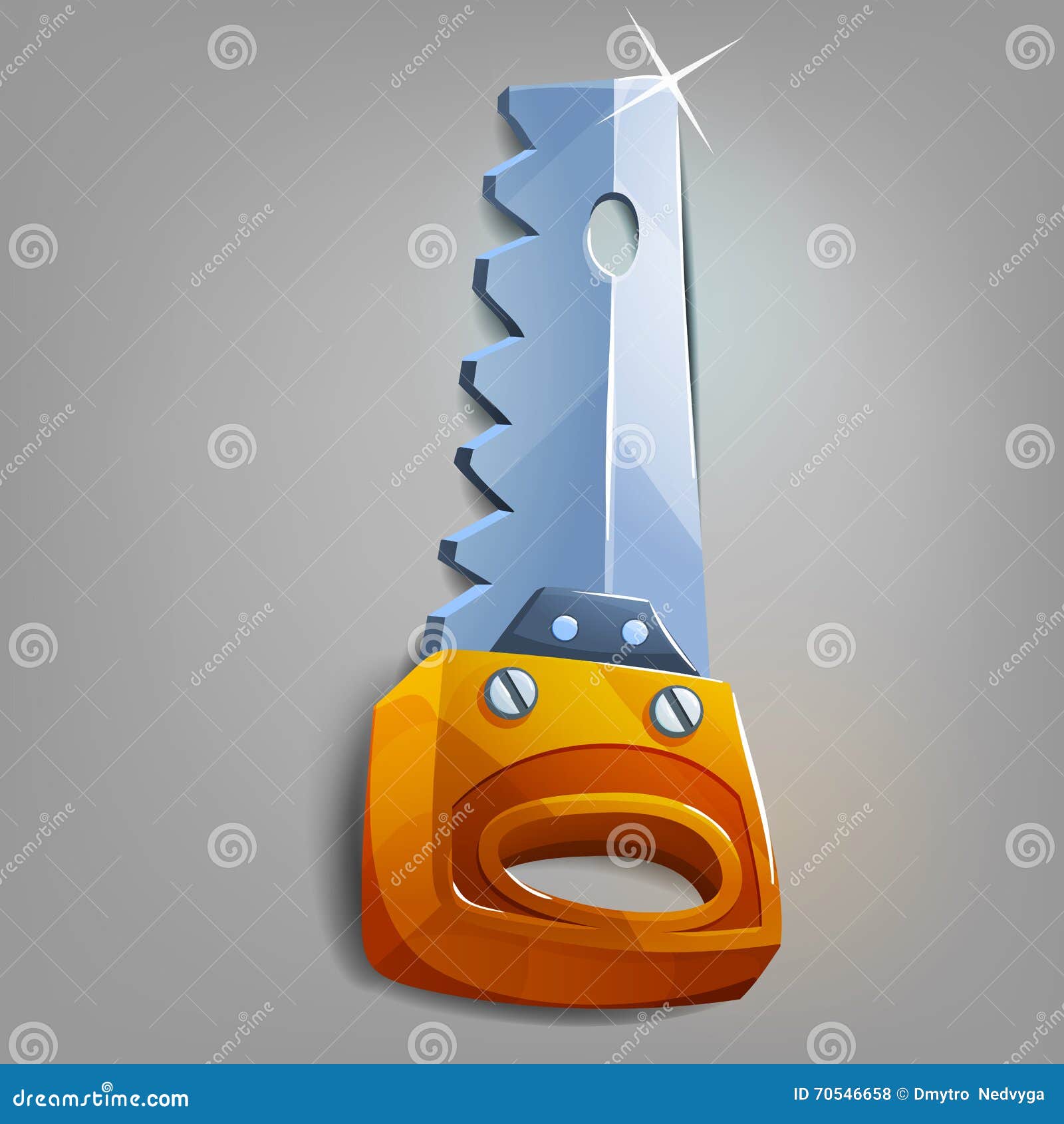 Cartoon Saw. Vector Illustration. Stock Vector - Illustration of ...