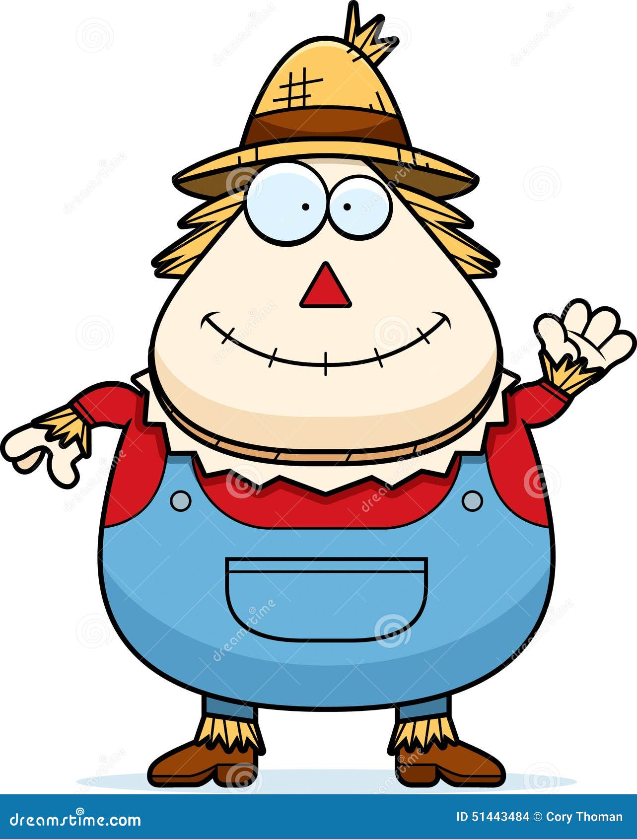 Cartoon Scarecrow Waving stock vector. Illustration of waving - 51443484