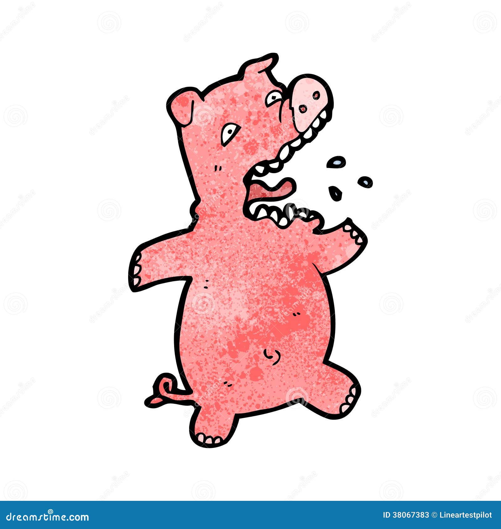 Cartoon Scared Pig | CartoonDealer.com #38067383