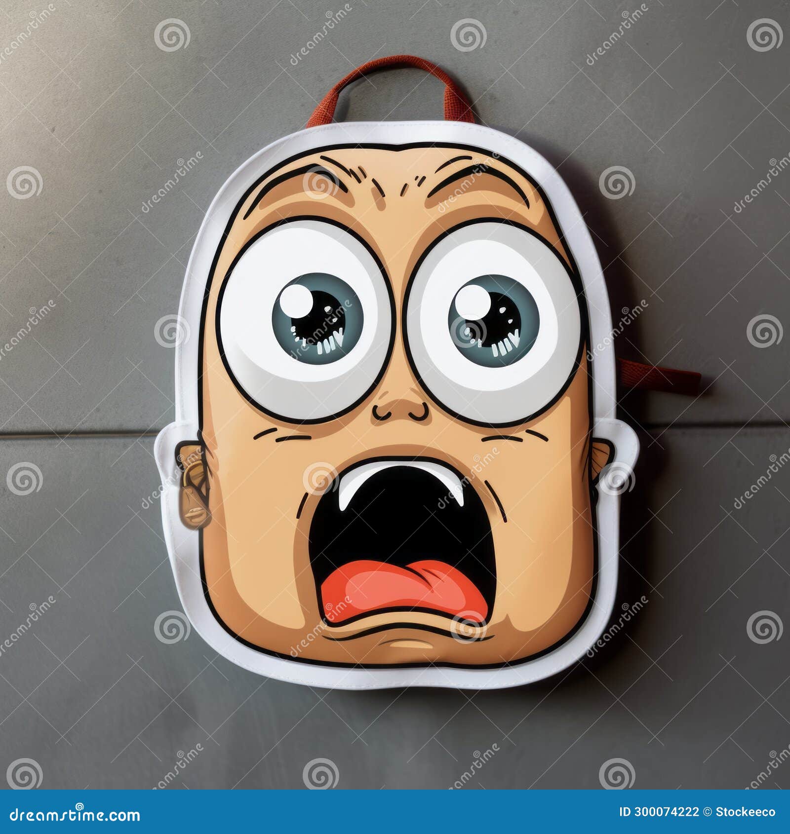 Cartoon Scary Face Backpack - Unique Design for Fashionable Kids Stock ...