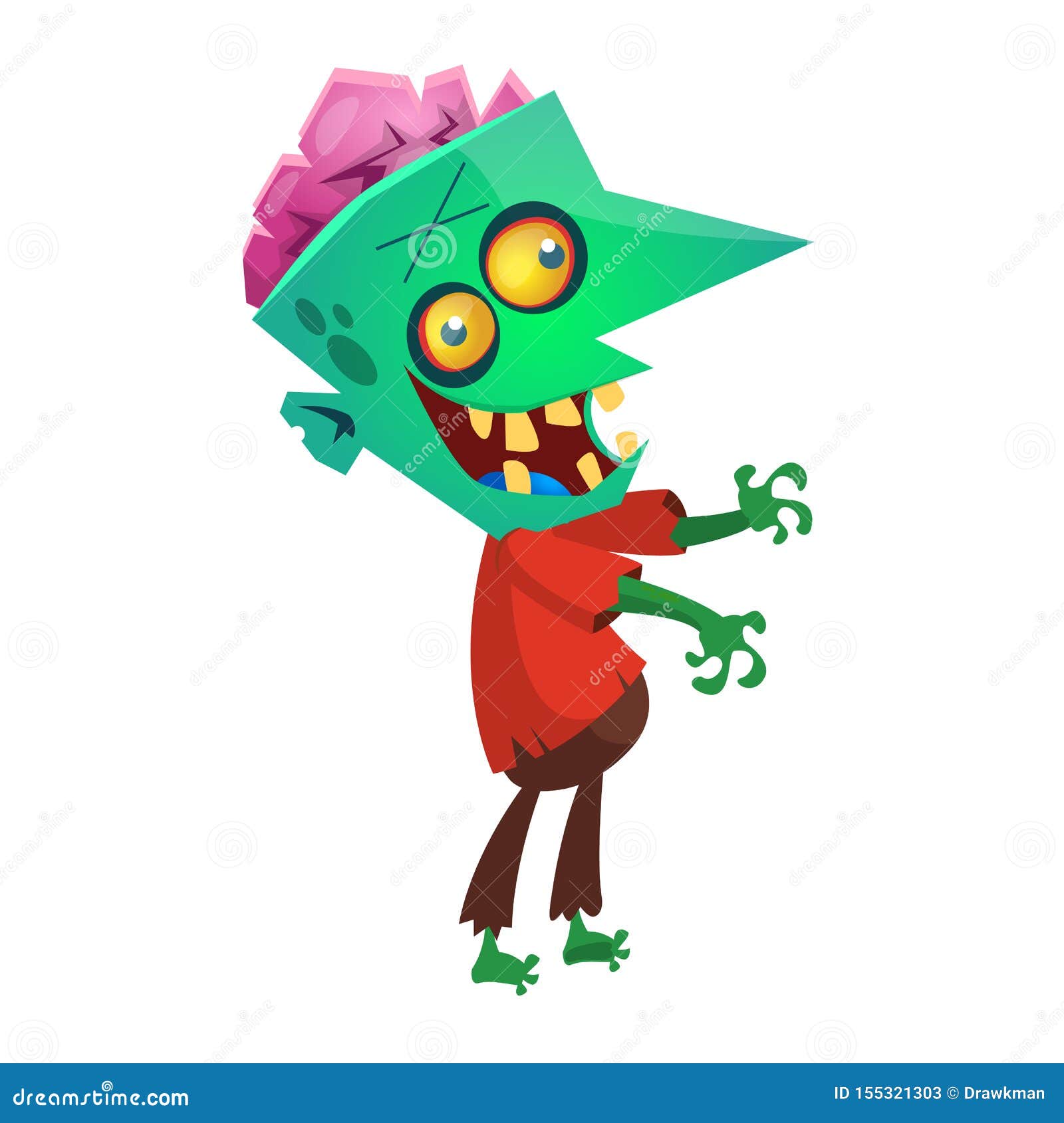 Cartoon Scary Zombie. Halloween Vector Illustration Stock Vector ... Cartoon Scary Zombie. Halloween Vector Illustration Stock Vector ...