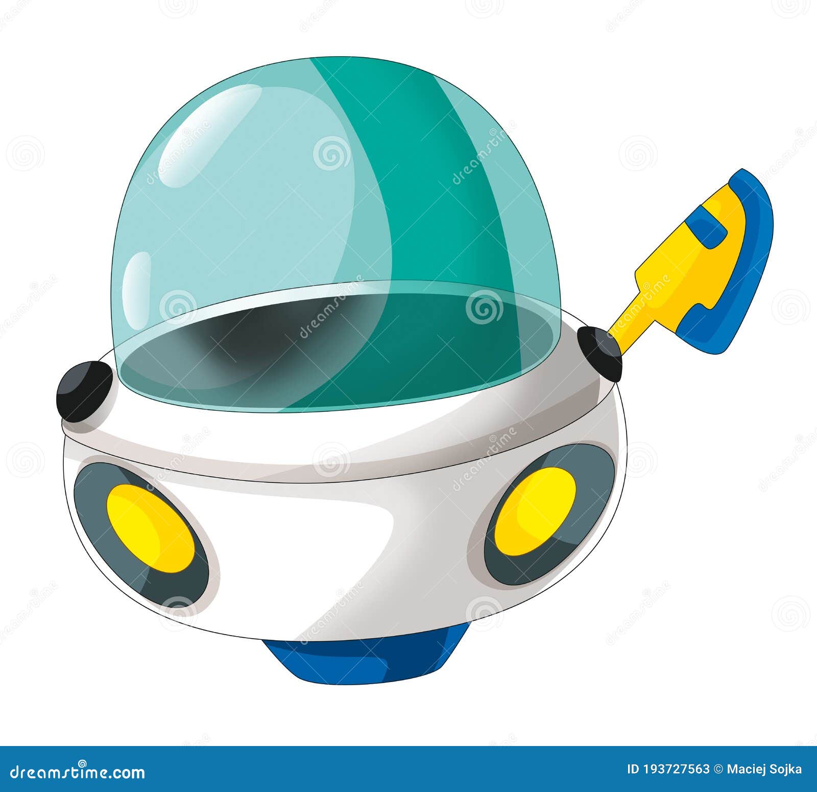 Cartoon Scene of Empty Space Ship - Isolated - Illustration Stock ...