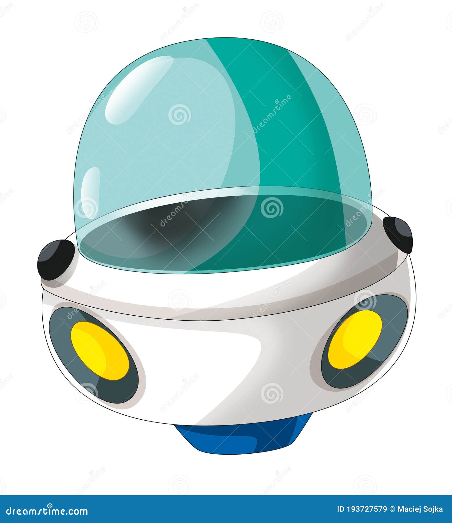 Cartoon Scene of Empty Space Ship - Isolated - Illustration Stock ...