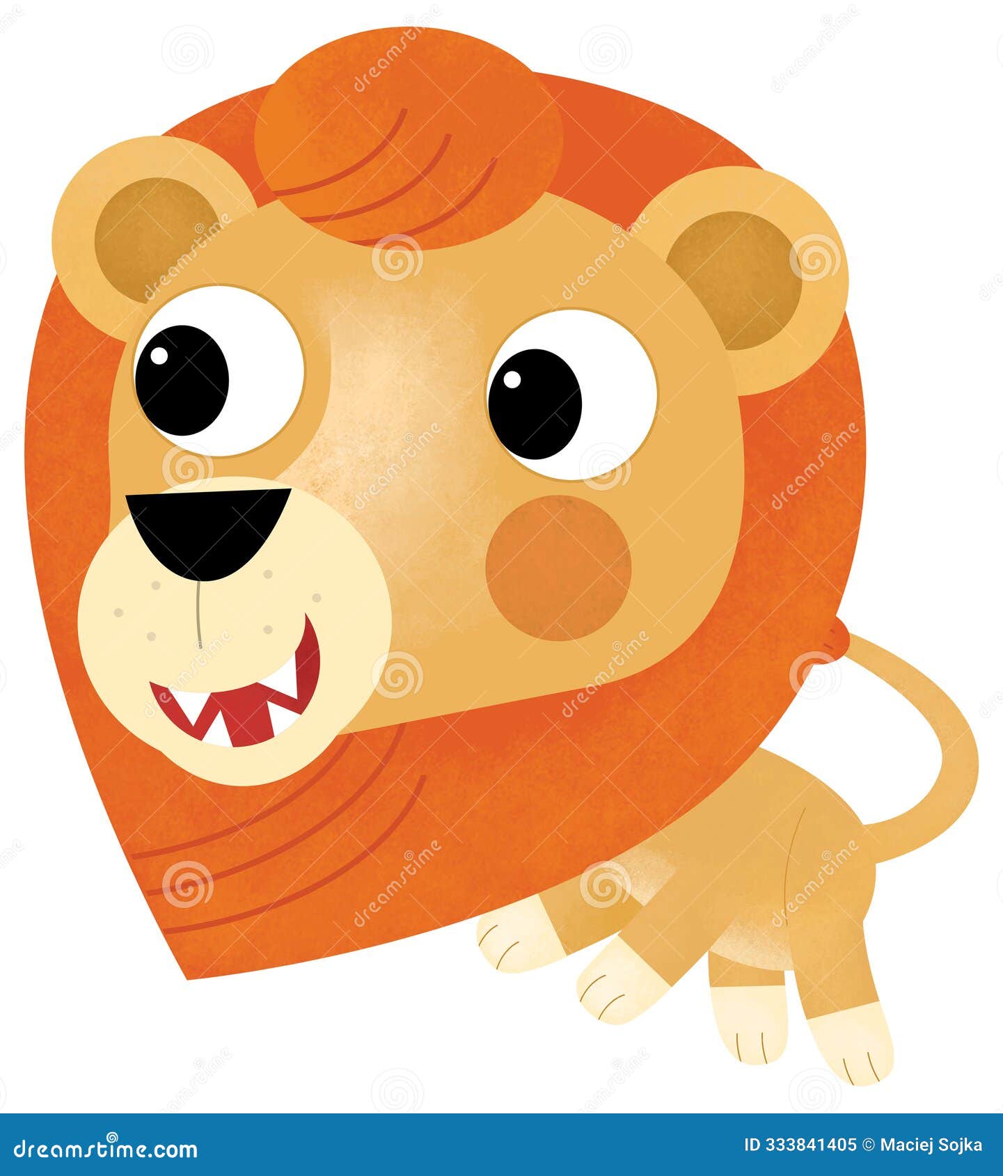 Cartoon Scene with Happy Cat Lion Isolated Safari Illustration for Kids ... Cartoon Scene with Happy Cat Lion Isolated Safari Illustration for Kids ...