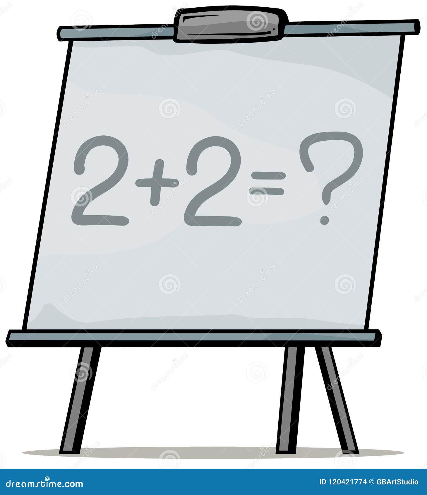 Cartoon School Whiteboard for Mathematic Stock Vector - Illustration of ...