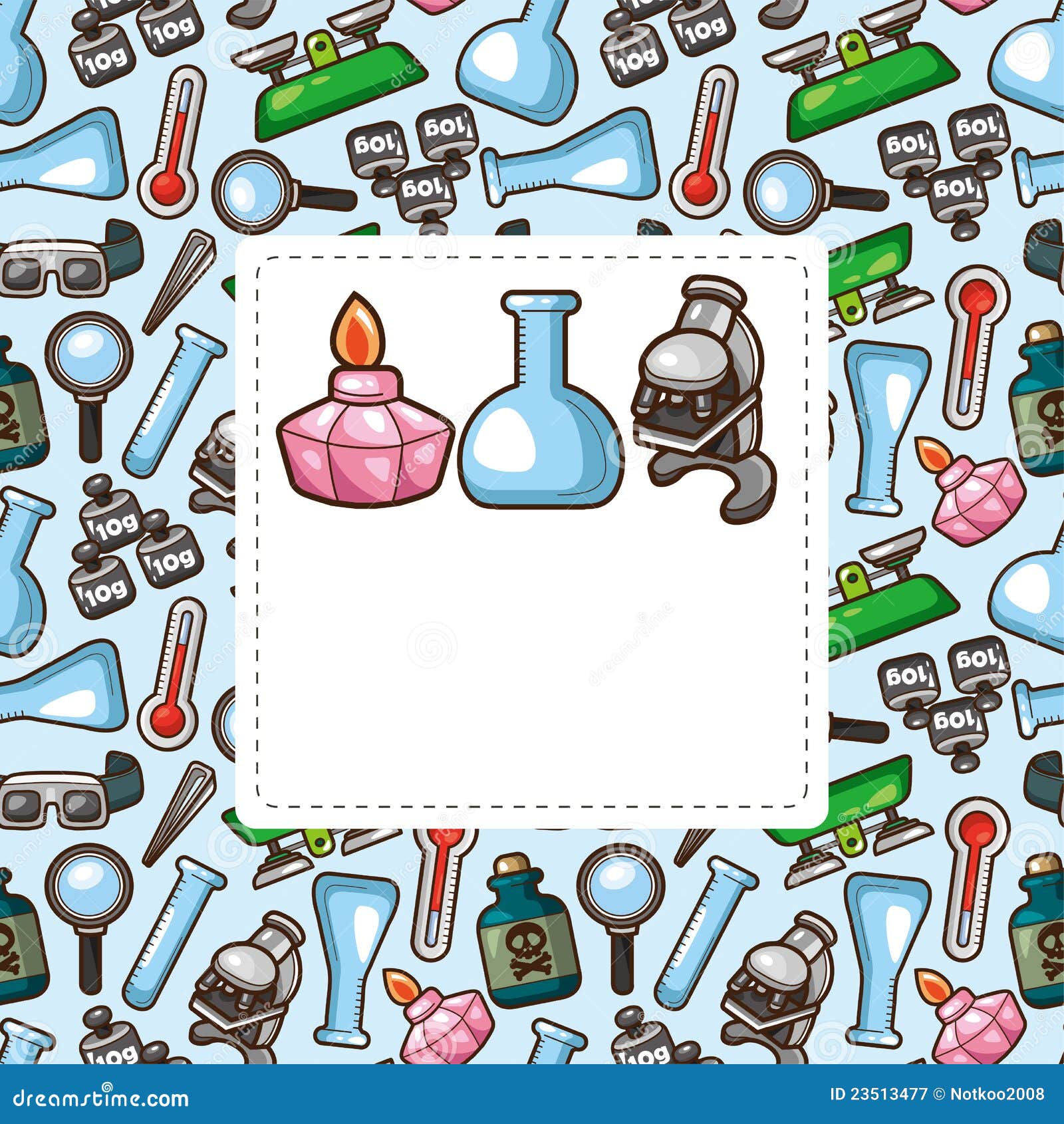 Cartoon science card stock vector. Illustration of decorate - 23513477