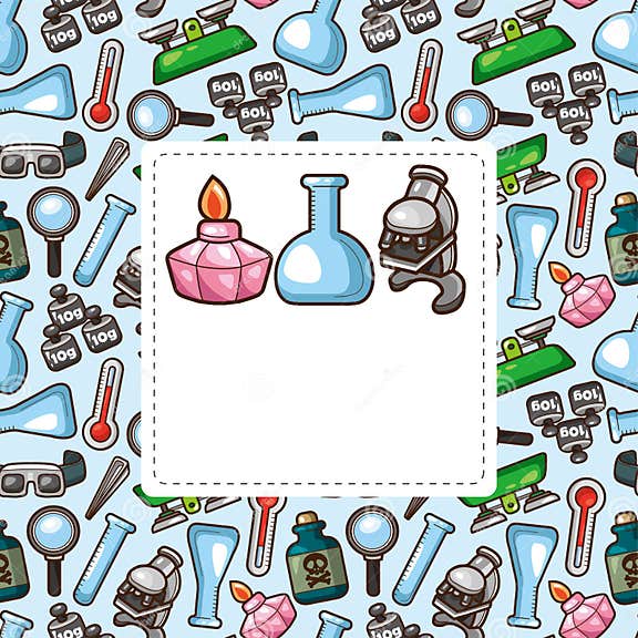 Cartoon science card stock vector. Illustration of decorate - 23513477