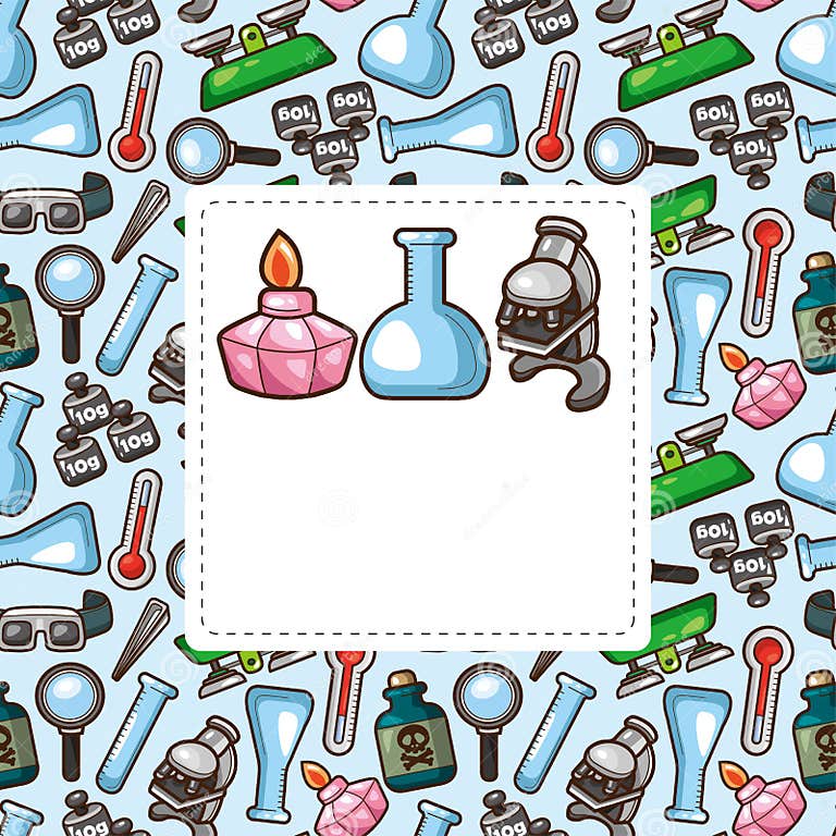 Cartoon science card stock vector. Illustration of decorate - 23513477