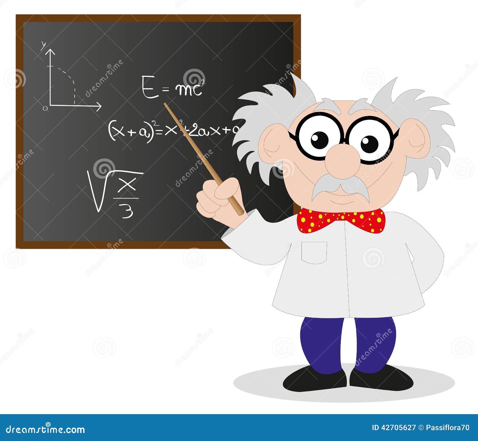 Cartoon scientist stock vector. Illustration of chair - 42705627