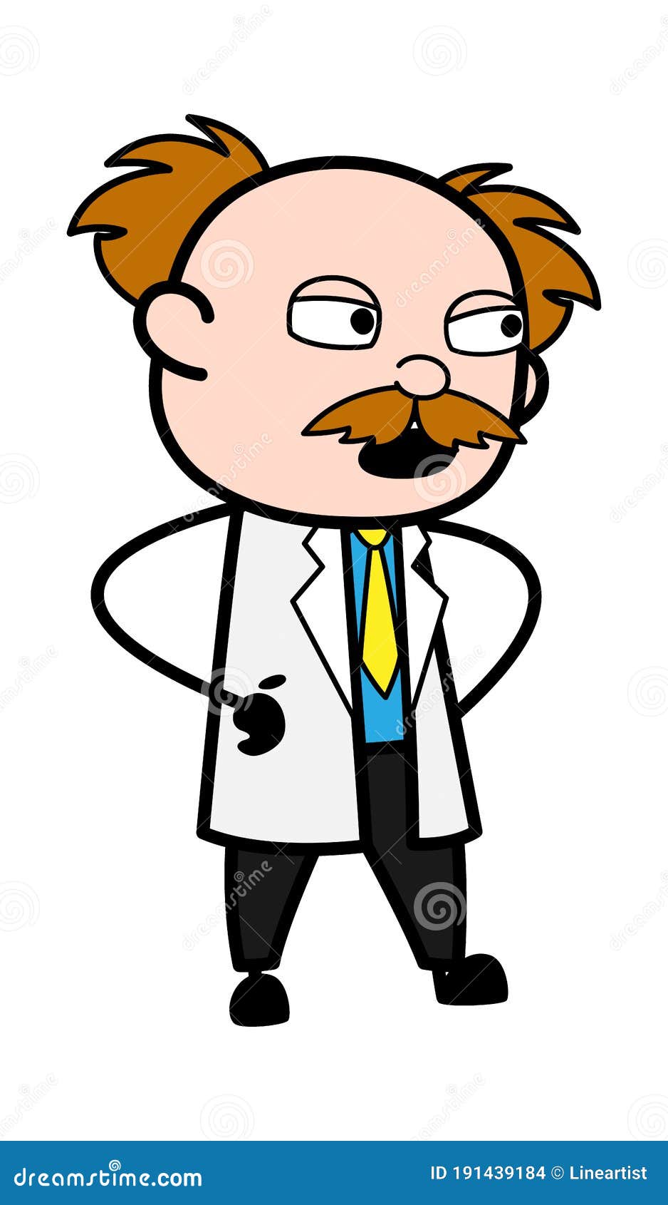 Cartoon Scientist Discussing Stock Illustration - Illustration of ...
