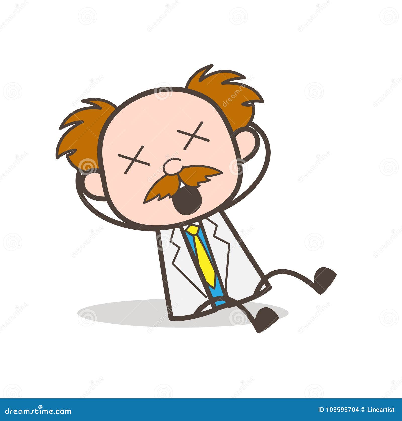Cartoon Scientist Dizzy Face Vector Expression Royalty-Free Stock Image ...