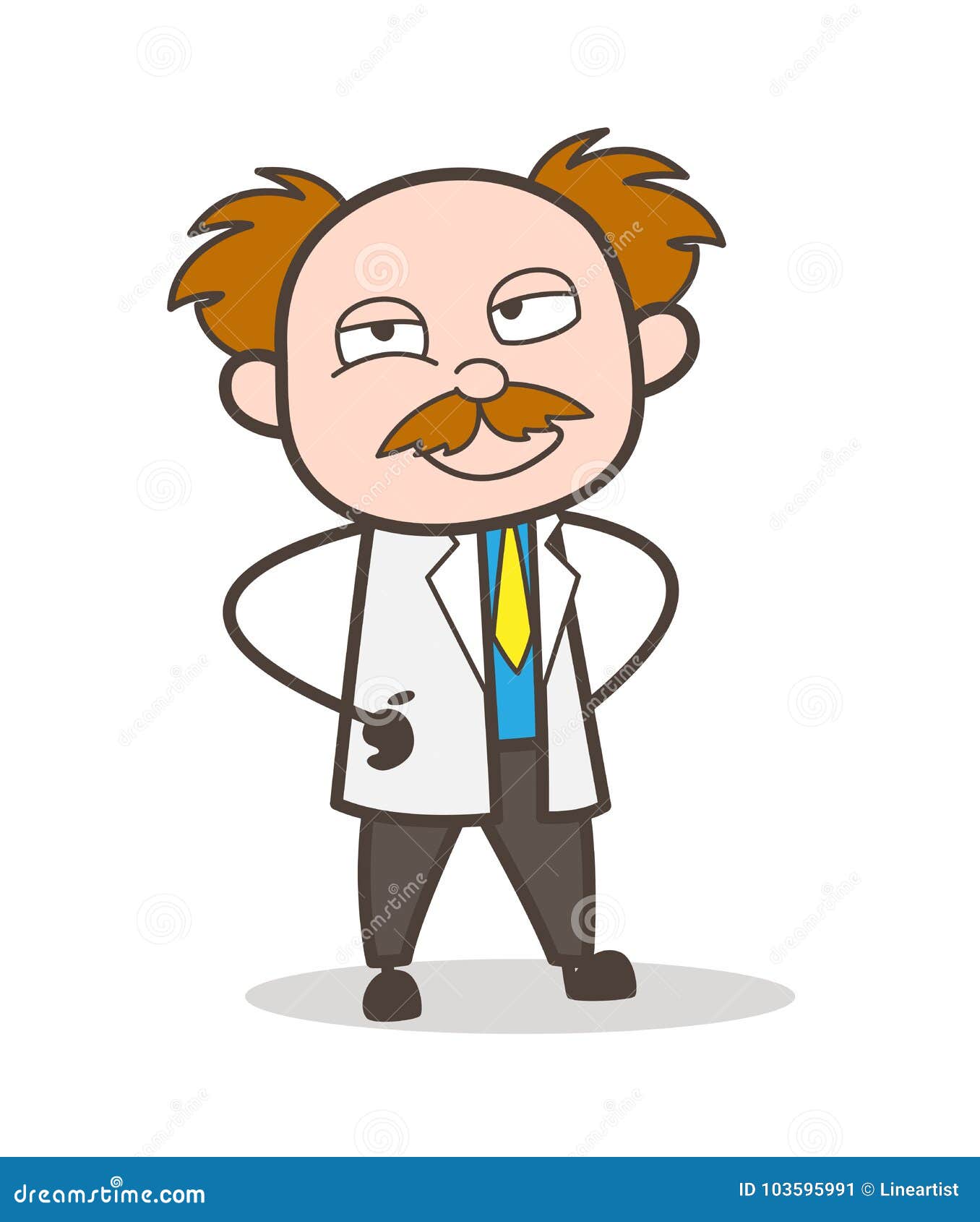 Cartoon Scientist Slightly Smile Face Vector Illustration Stock ... Cartoon Scientist Slightly Smile Face Vector Illustration Stock ...