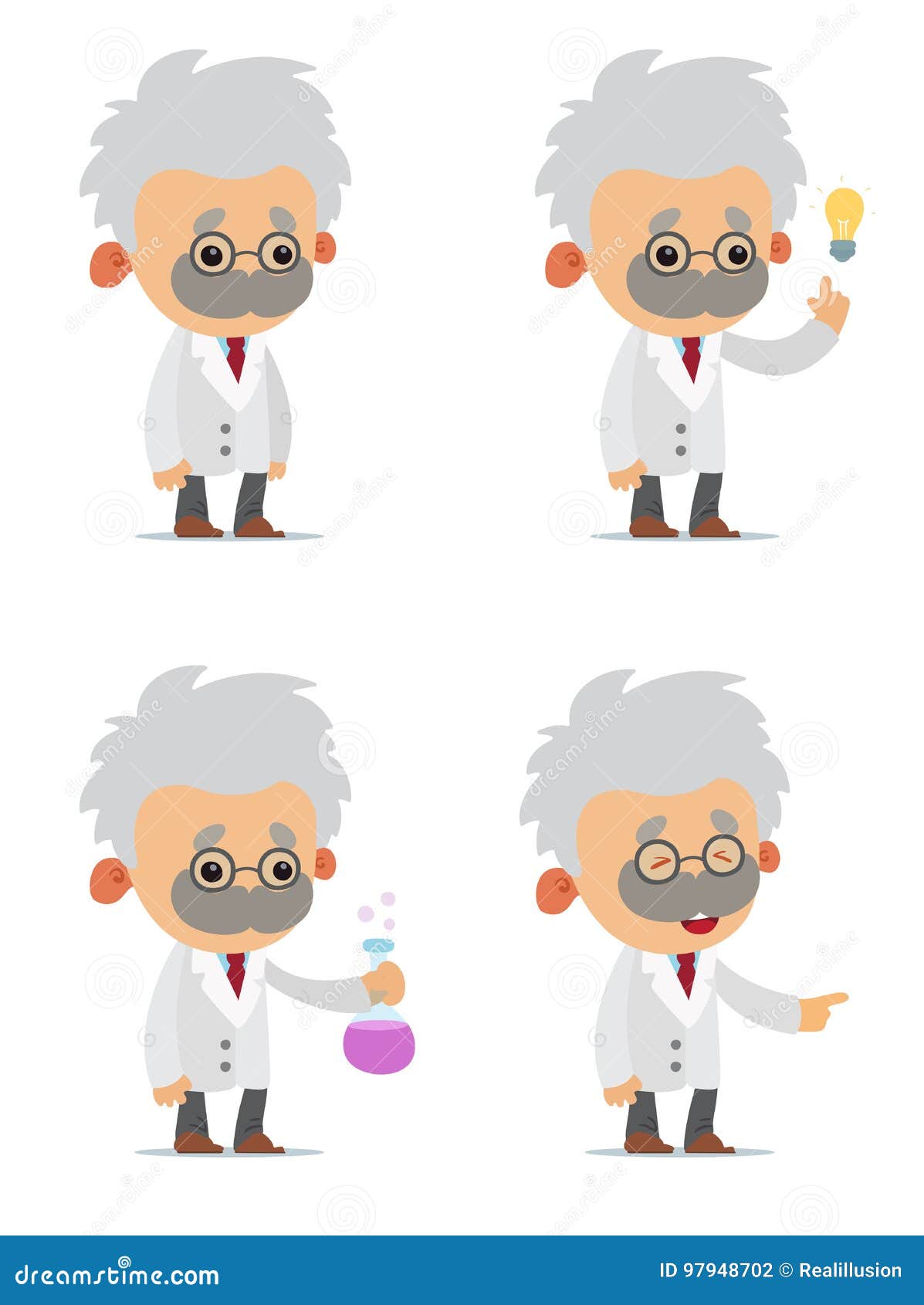 Cartoon Scientists stock vector. Illustration of research - 97948702