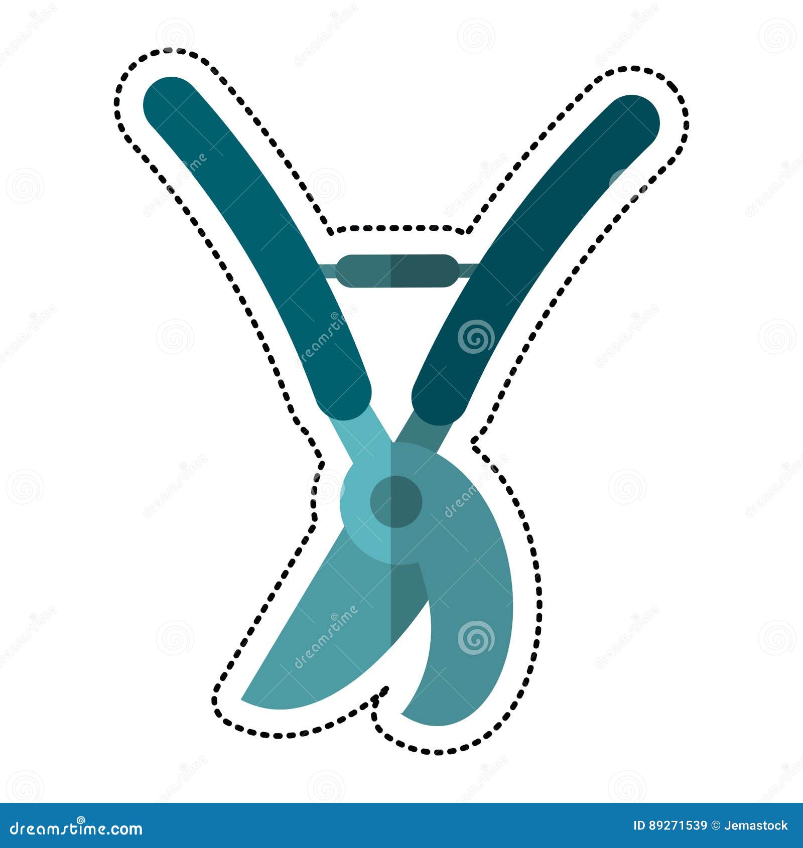 Cartoon Scissors Gardening Pruner Image Stock Illustration ...