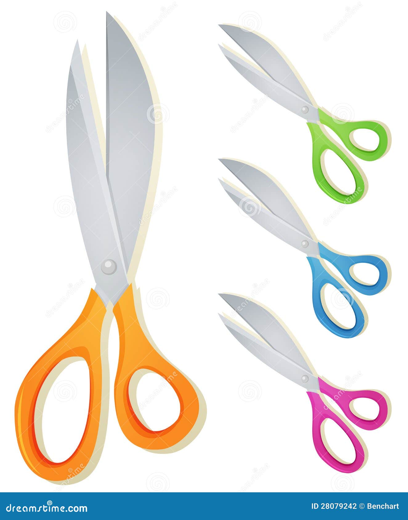 Cartoon Scissors Set Stock Photography - Image: 28079242