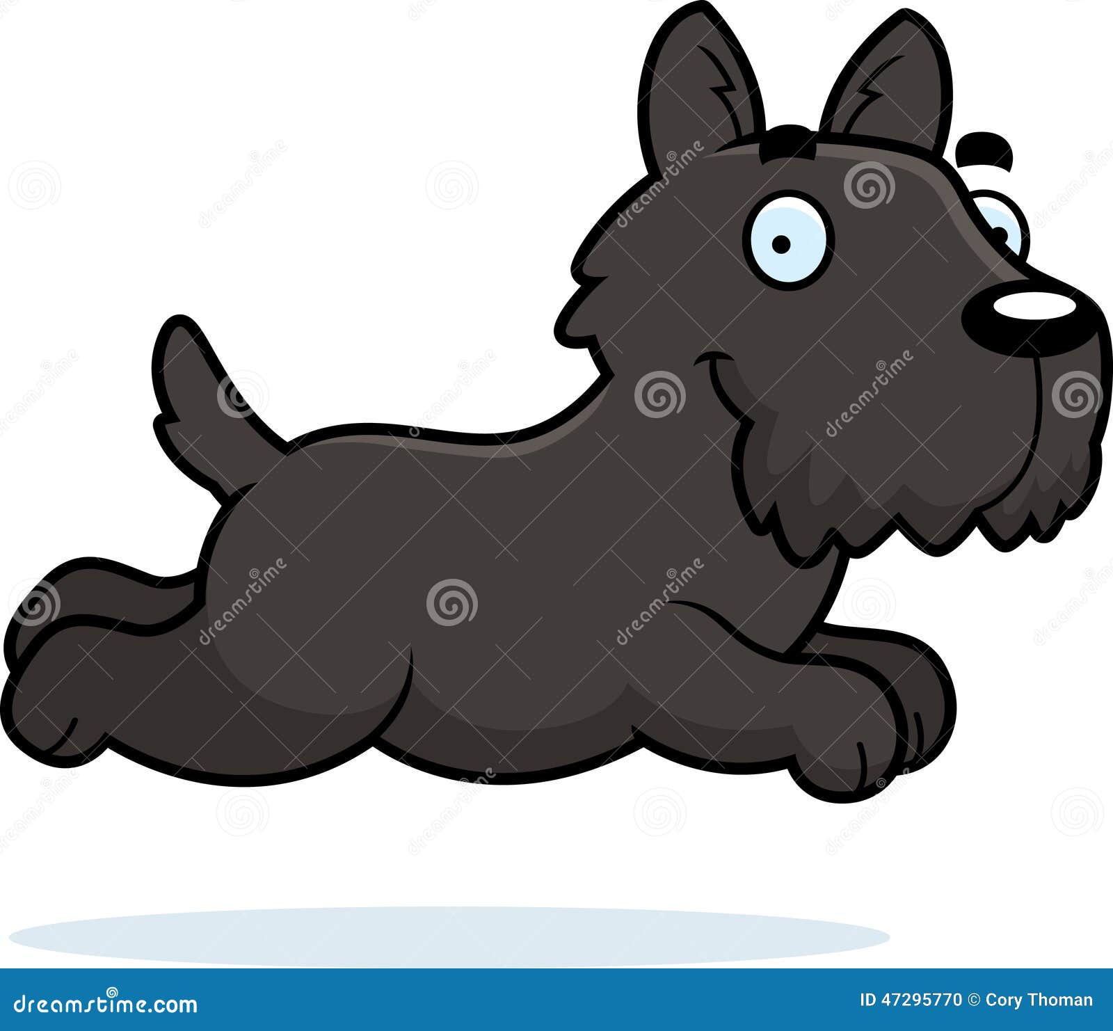 Cartoon Scottie Running stock vector. Illustration of terrier - 47295770