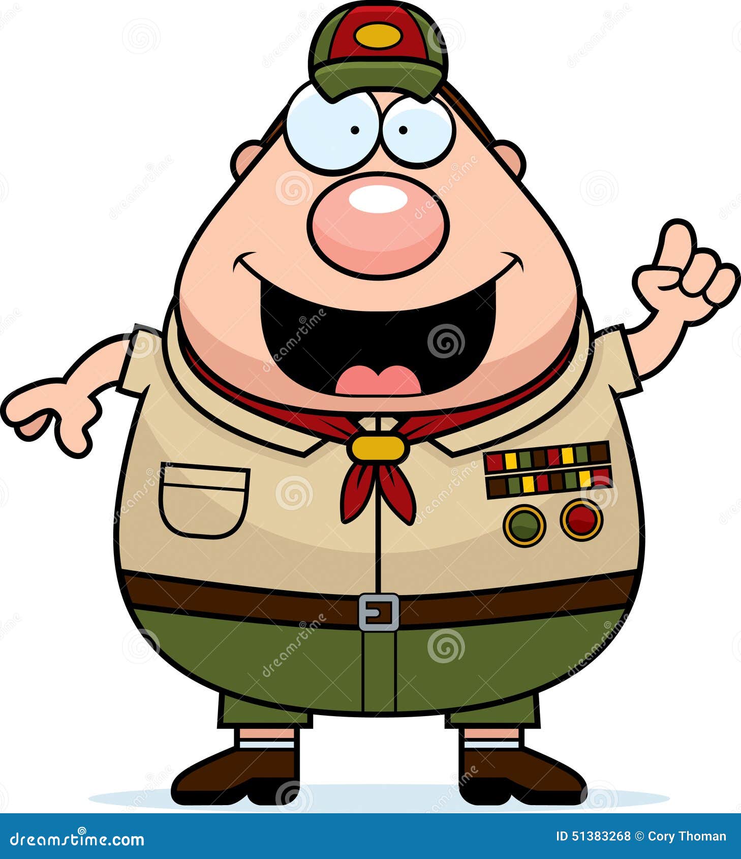 Cartoon Scoutmaster Idea stock vector. Illustration of leader - 51383268