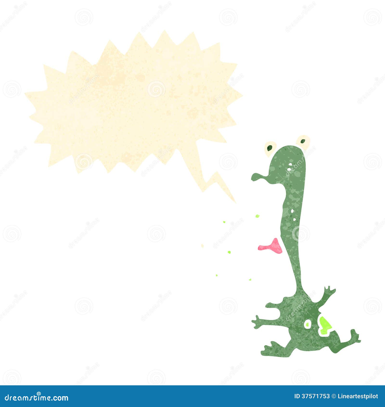 Cartoon screaming frog stock vector. Illustration of sign - 37571753