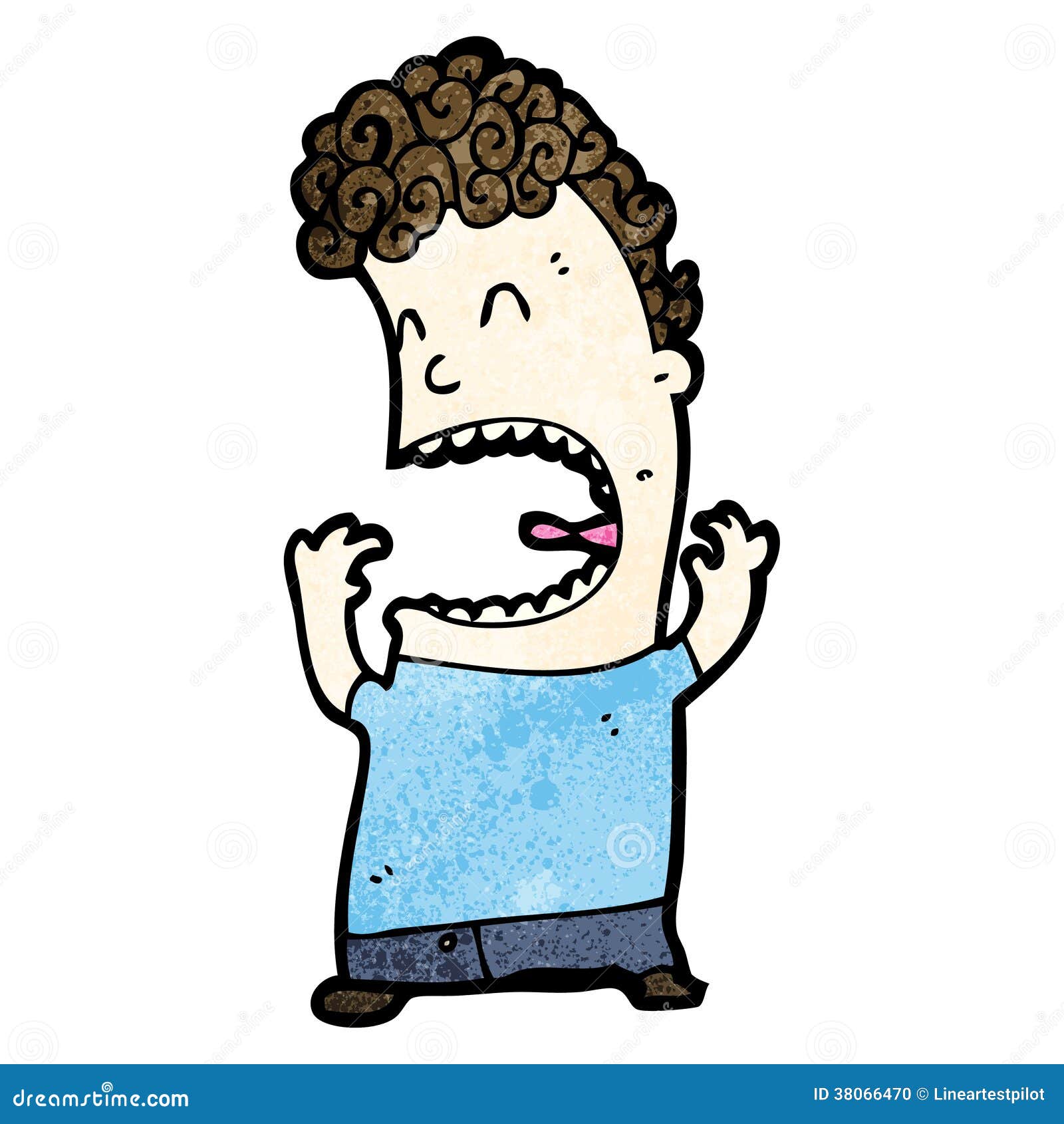 Cartoon screaming man stock vector. Illustration of quirky - 38066470